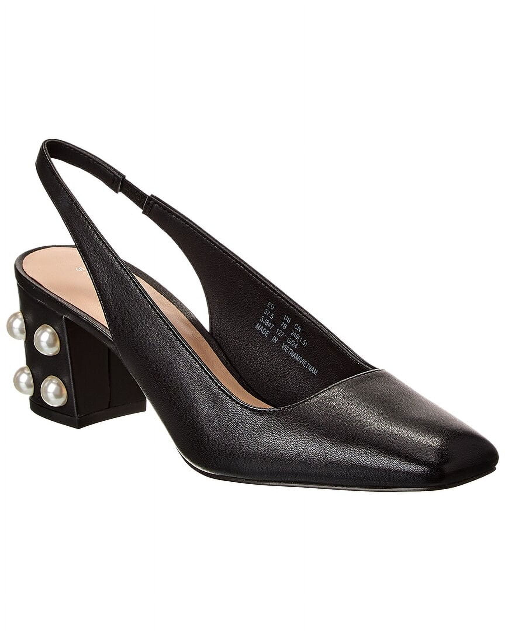 Stuart Weitzman Jte 60 Leather Slingback Pump, 6, Black - Walmart.com