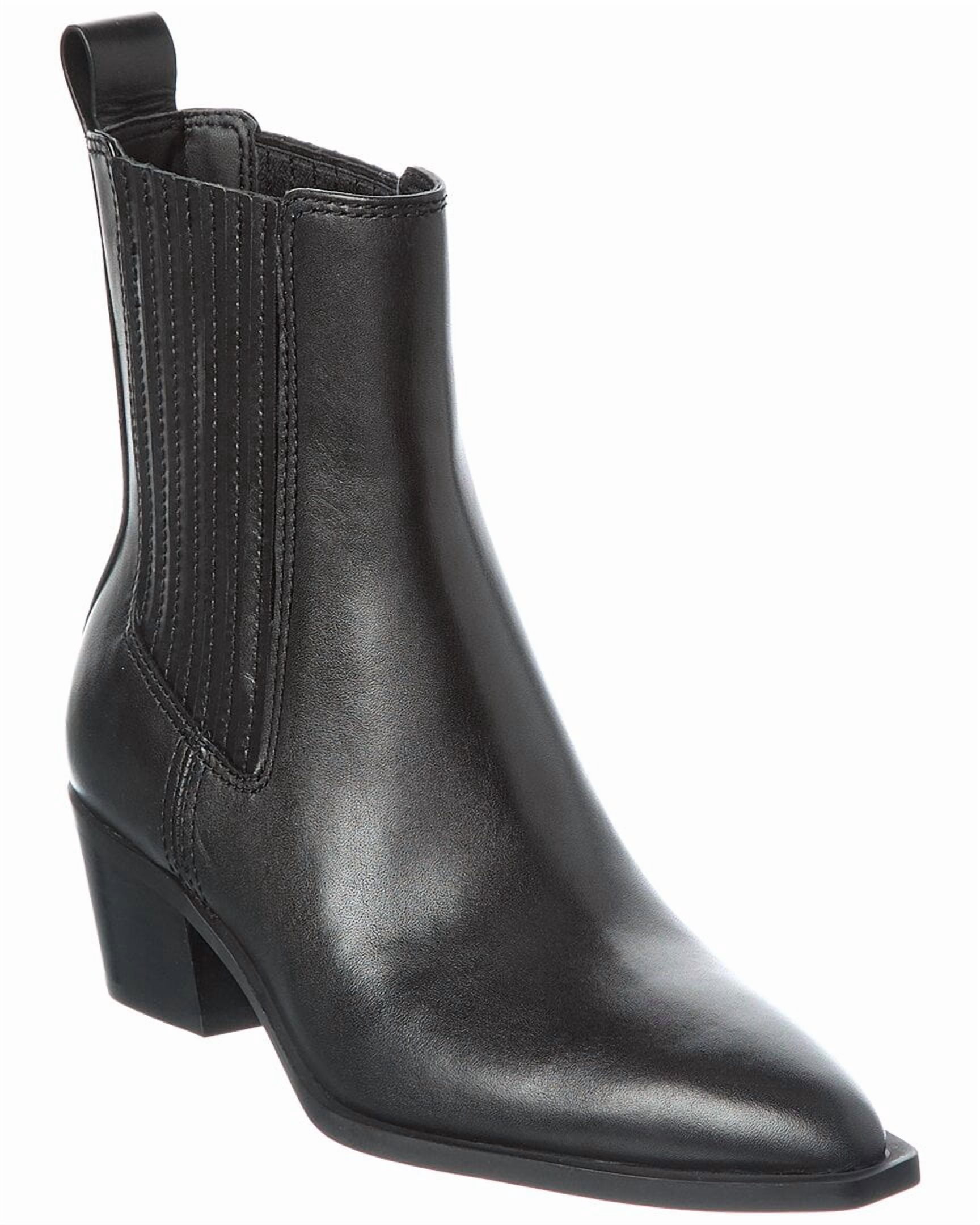 Stuart Weitzman Kai Leather Bootie, 8, Black - Walmart.com