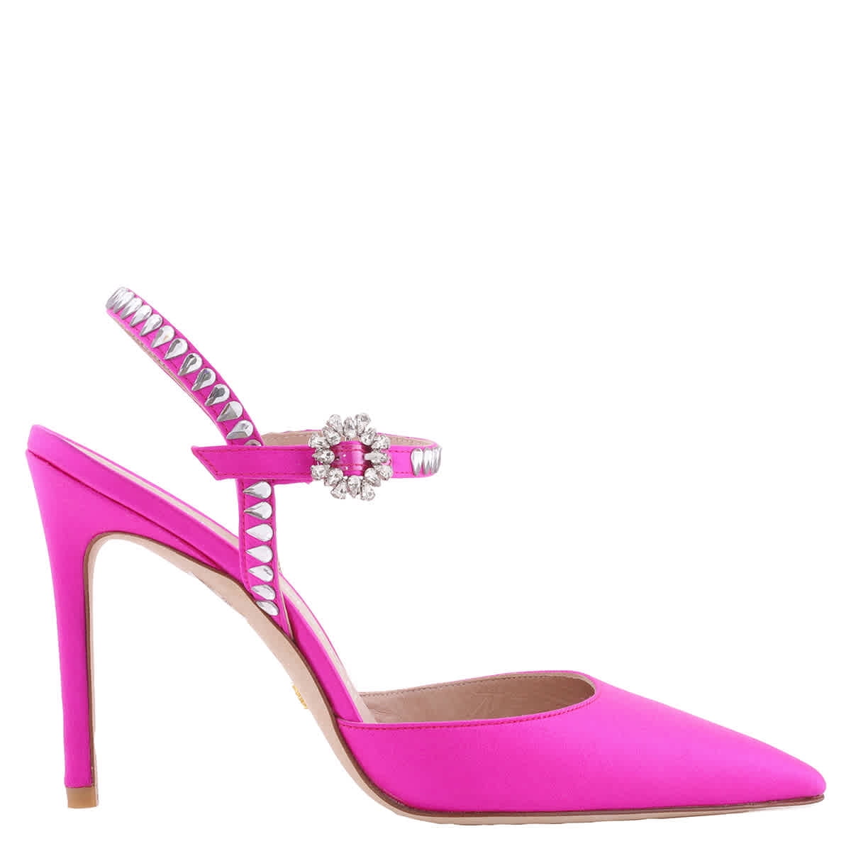Stuart Weitzman Ladies Flamingo Gemcut 100 Ankle Strap Pump, Brand Size ...