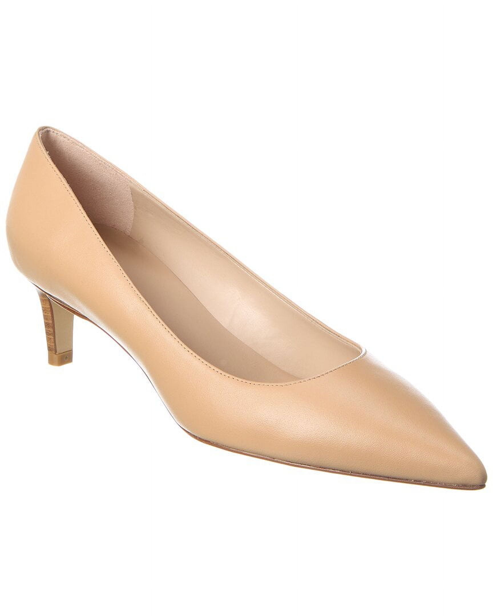 Stuart Weitzman Mara 50 Leather Pump, 7.5, Beige - Walmart.com