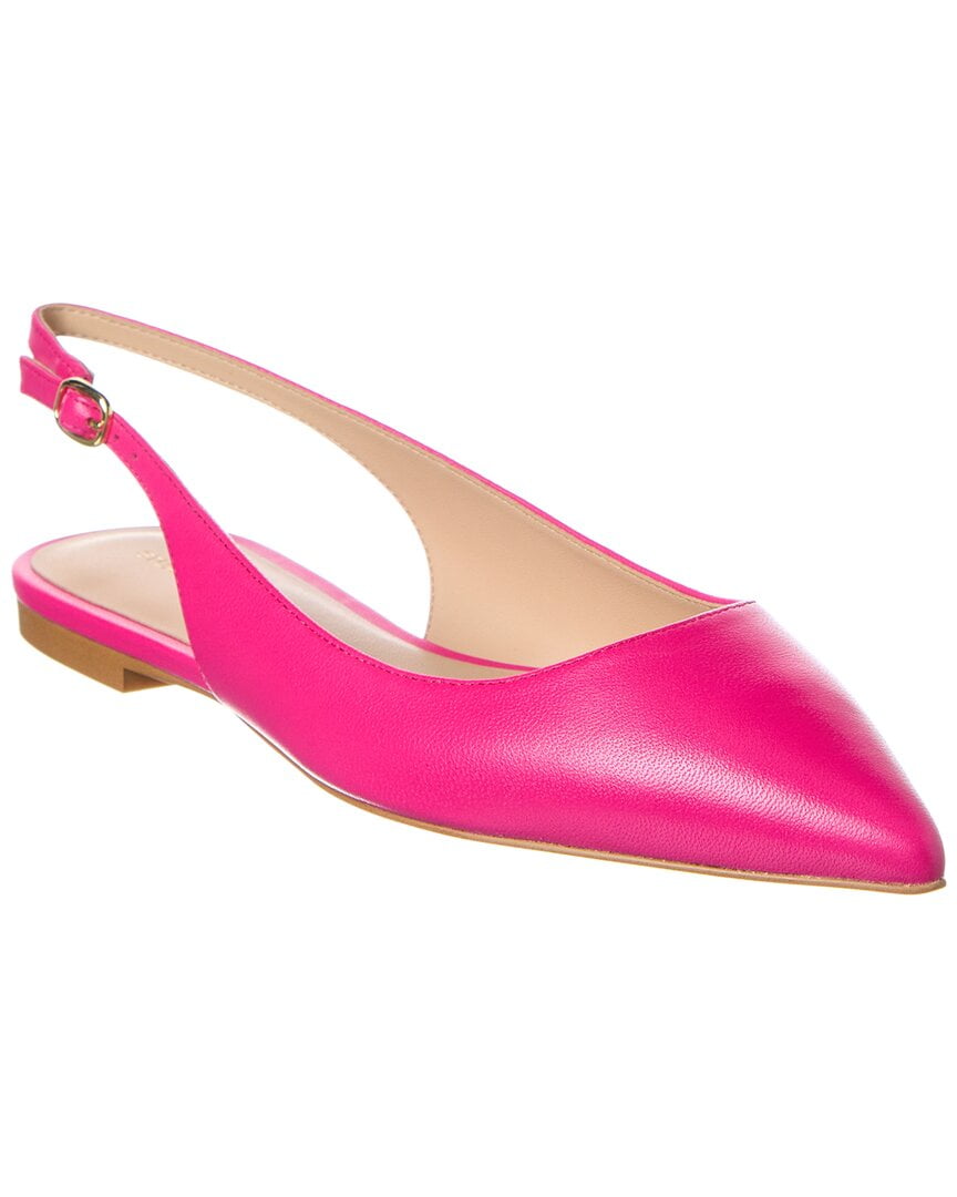 Stuart Weitzman Mara Leather Slingback Flat, 9.5, Pink - Walmart.com