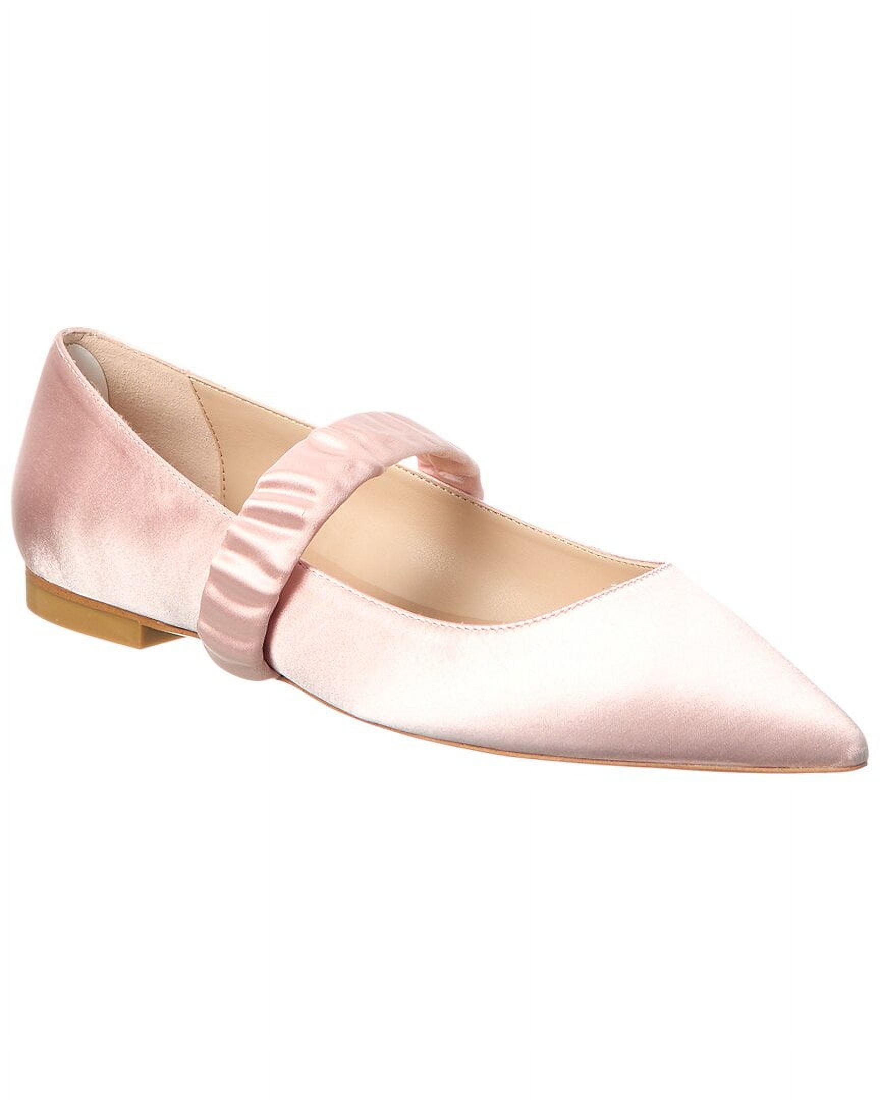 Stuart Weitzman Maxine Satin Ballet Flat, 9.5, Pink - Walmart.com