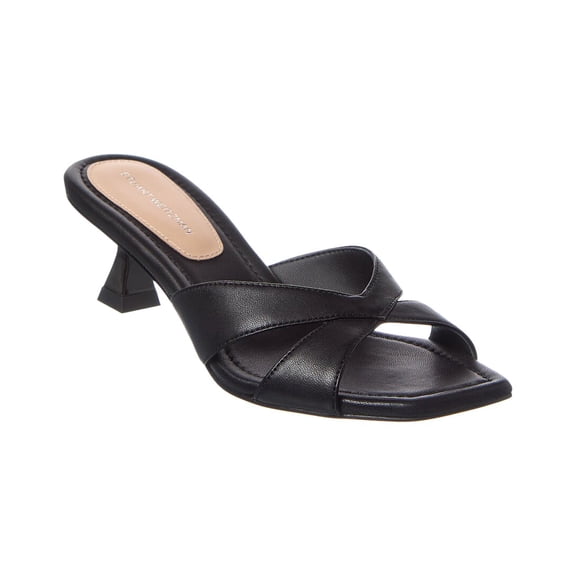 Stuart Weitzman Isla 50 Leather Slingback Pump, 6.5, Black - Walmart.com