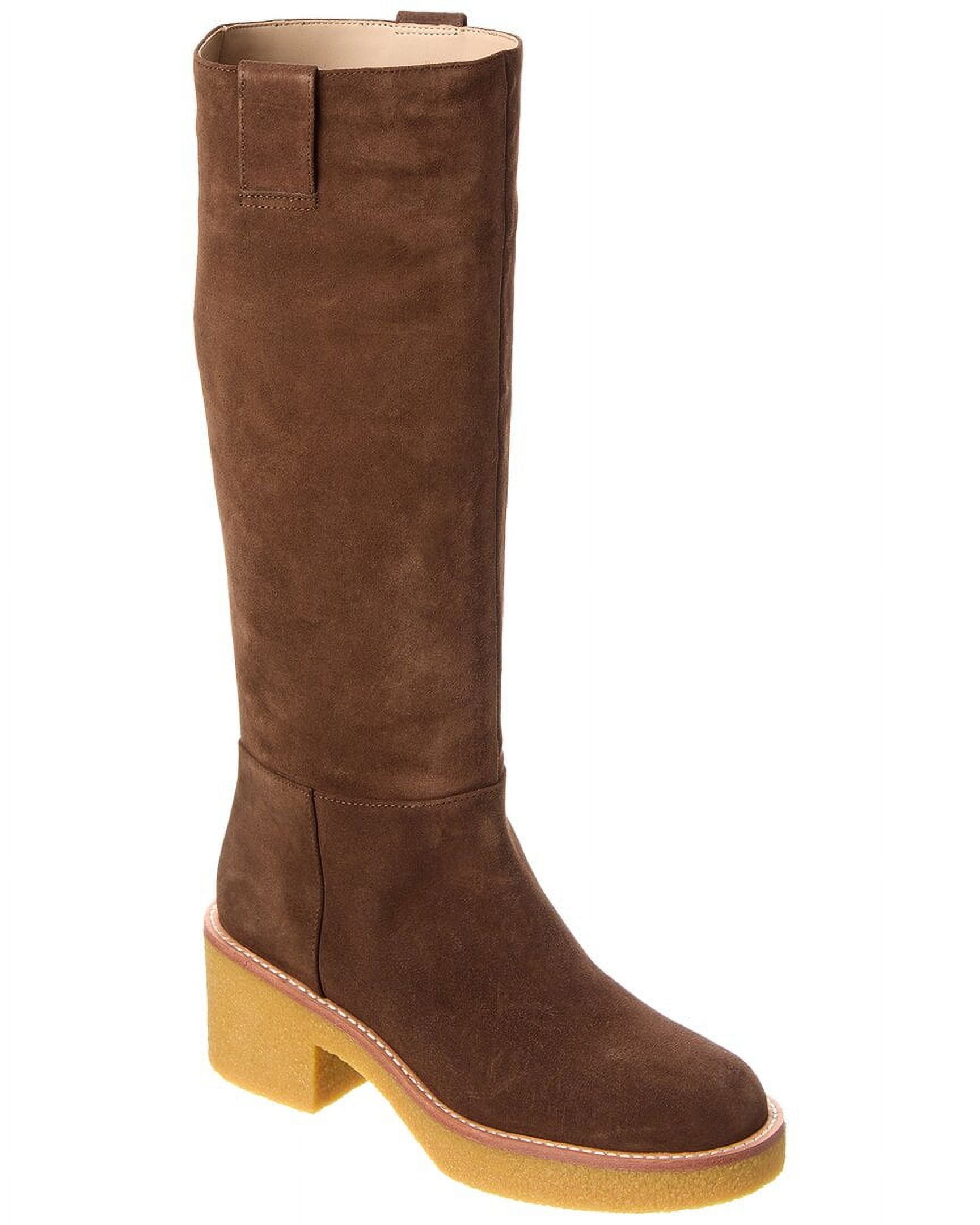 Stuart Weitzman Montana Slouch Suede Boot, 7.5, Brown - Walmart.com