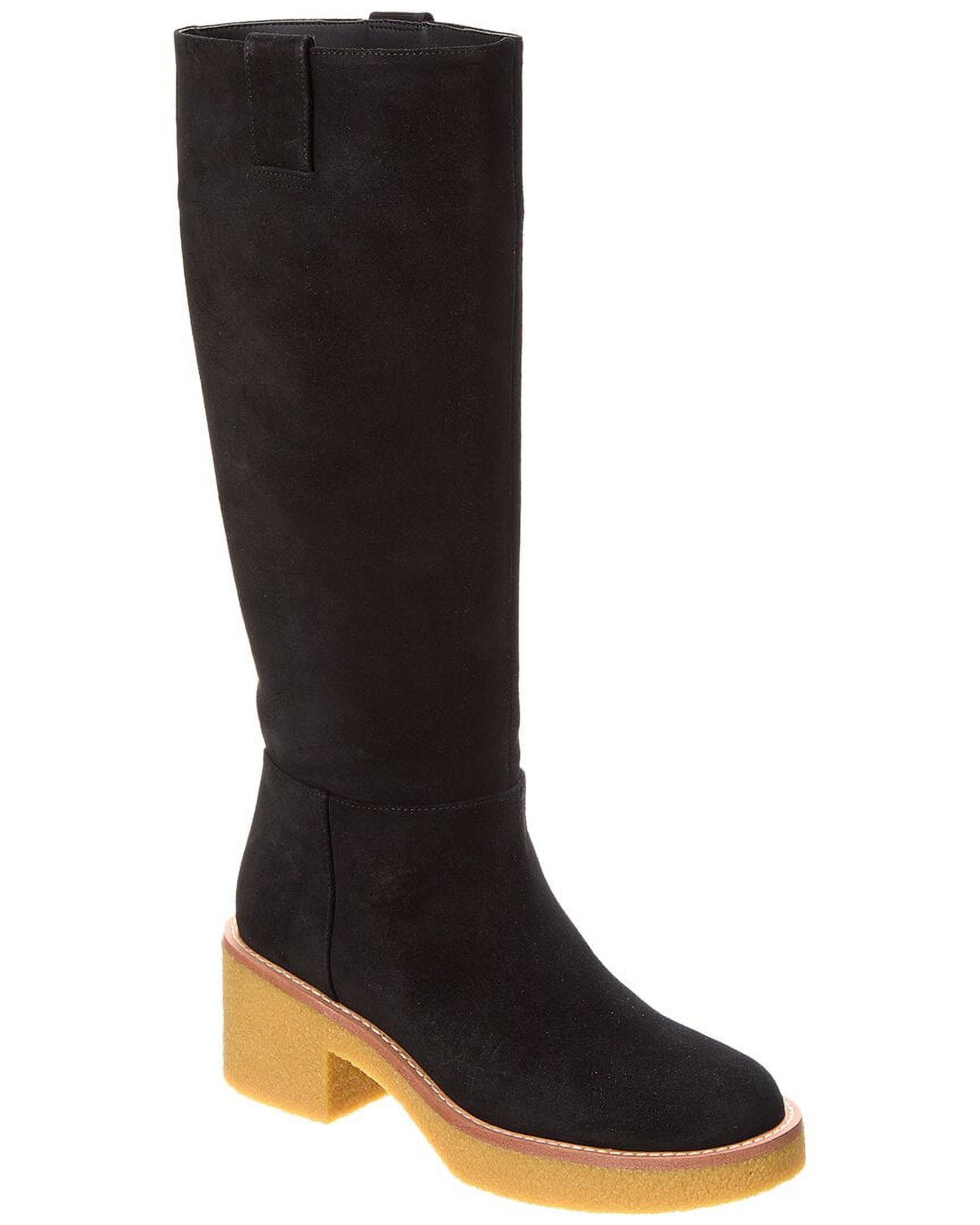Stuart Weitzman Montana Slouch Suede Boot, 8, Black - Walmart.com