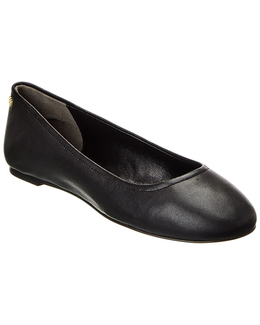 Stuart Weitzman Nadine Leather Flat, 7, Black - Walmart.com