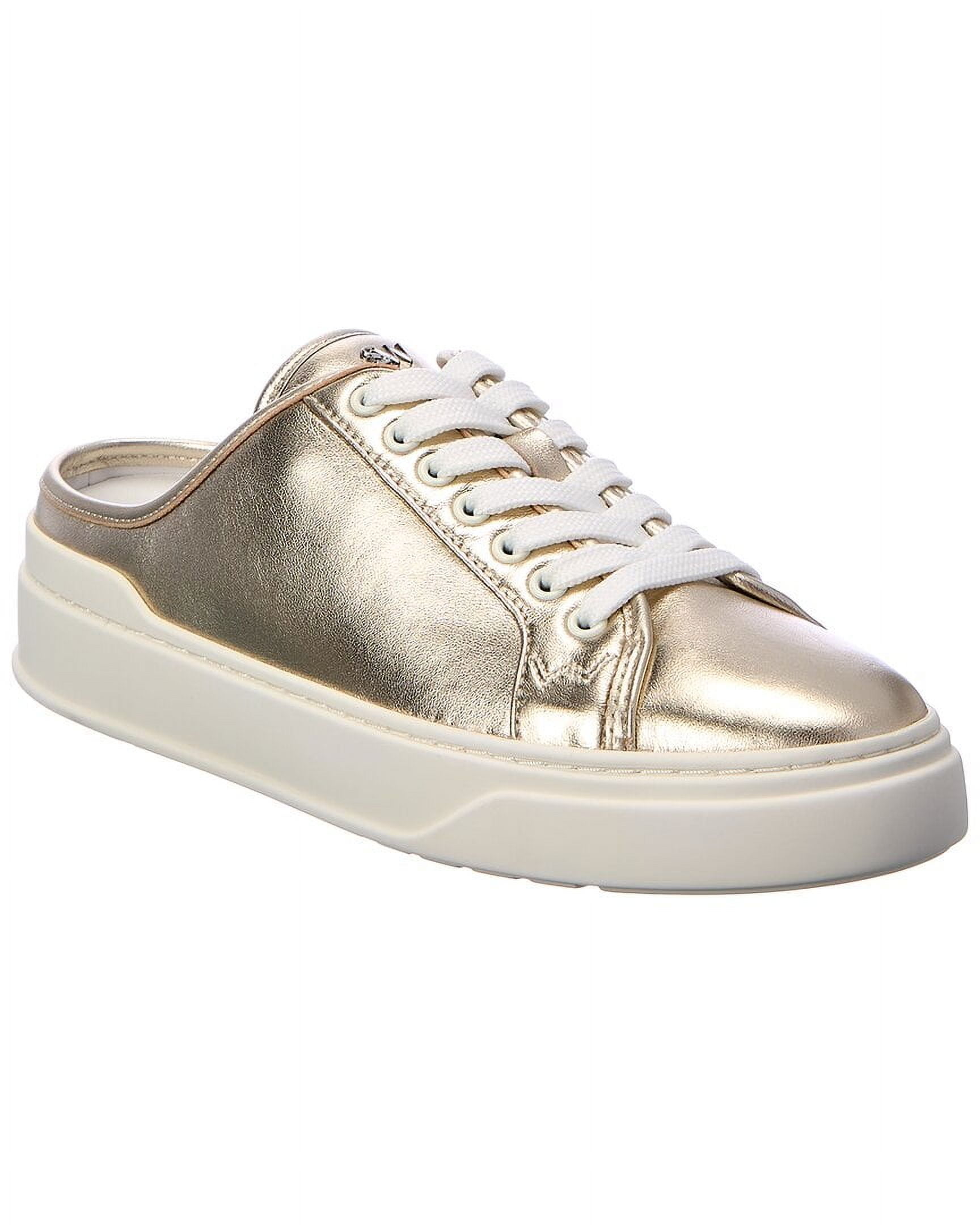 Stuart Weitzman Skater Mule Leather Sneaker, 9, Silver - Walmart.com