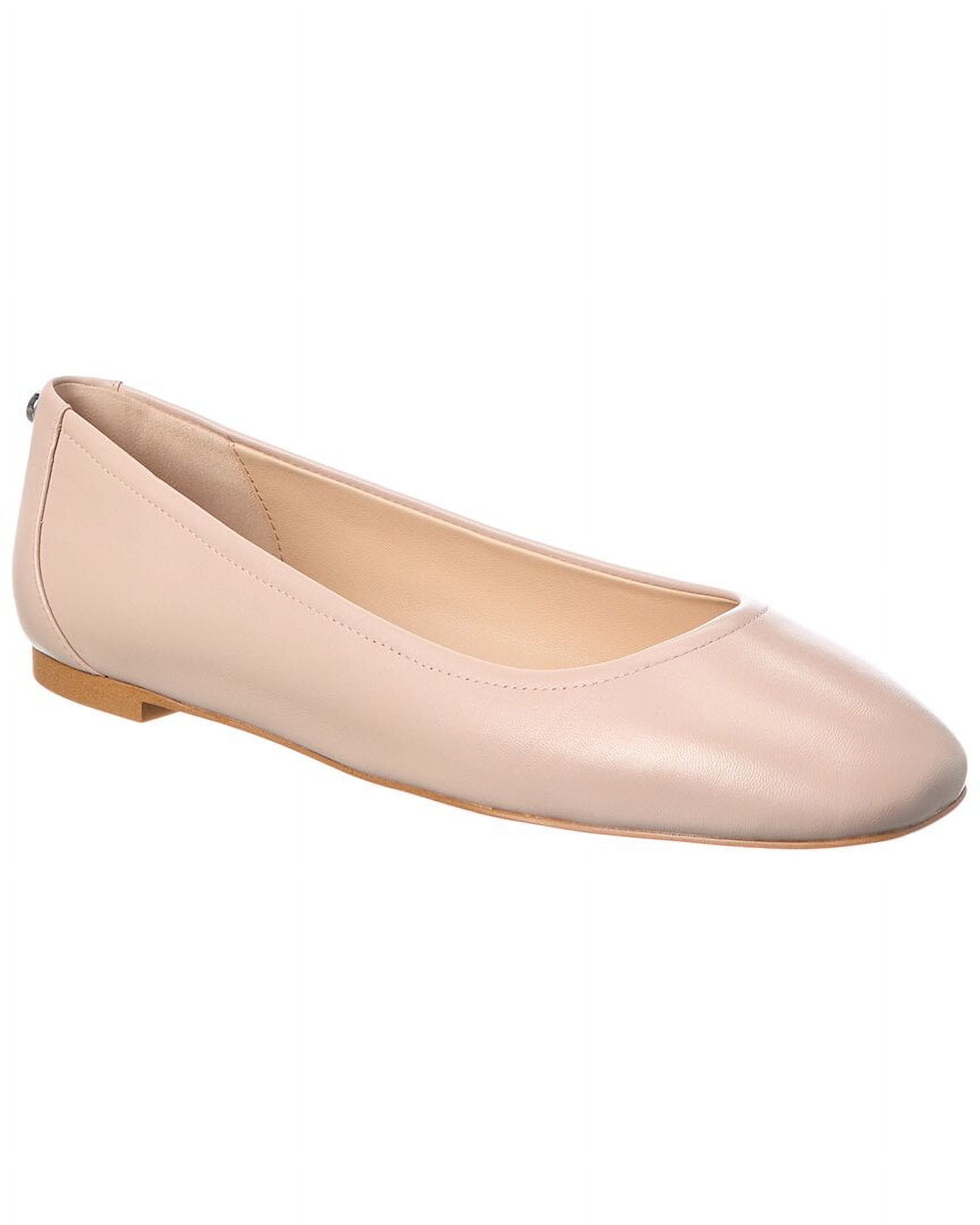 Stuart Weitzman Tammy Leather Ballet Flat, 8, Beige - Walmart.com