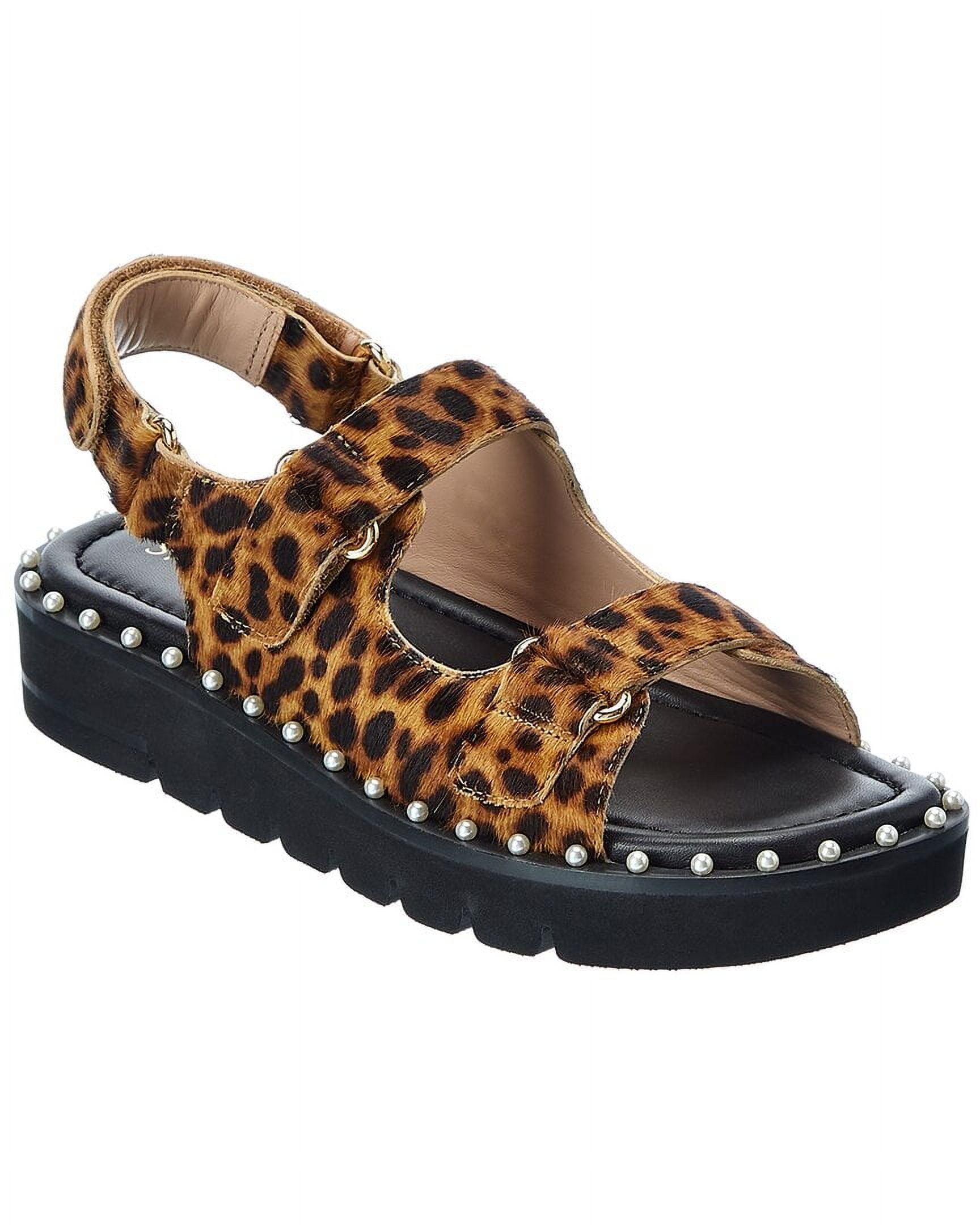 Stuart Weitzman Zoe Lift Haircalf Sandal, 10.5, Brown - Walmart.com