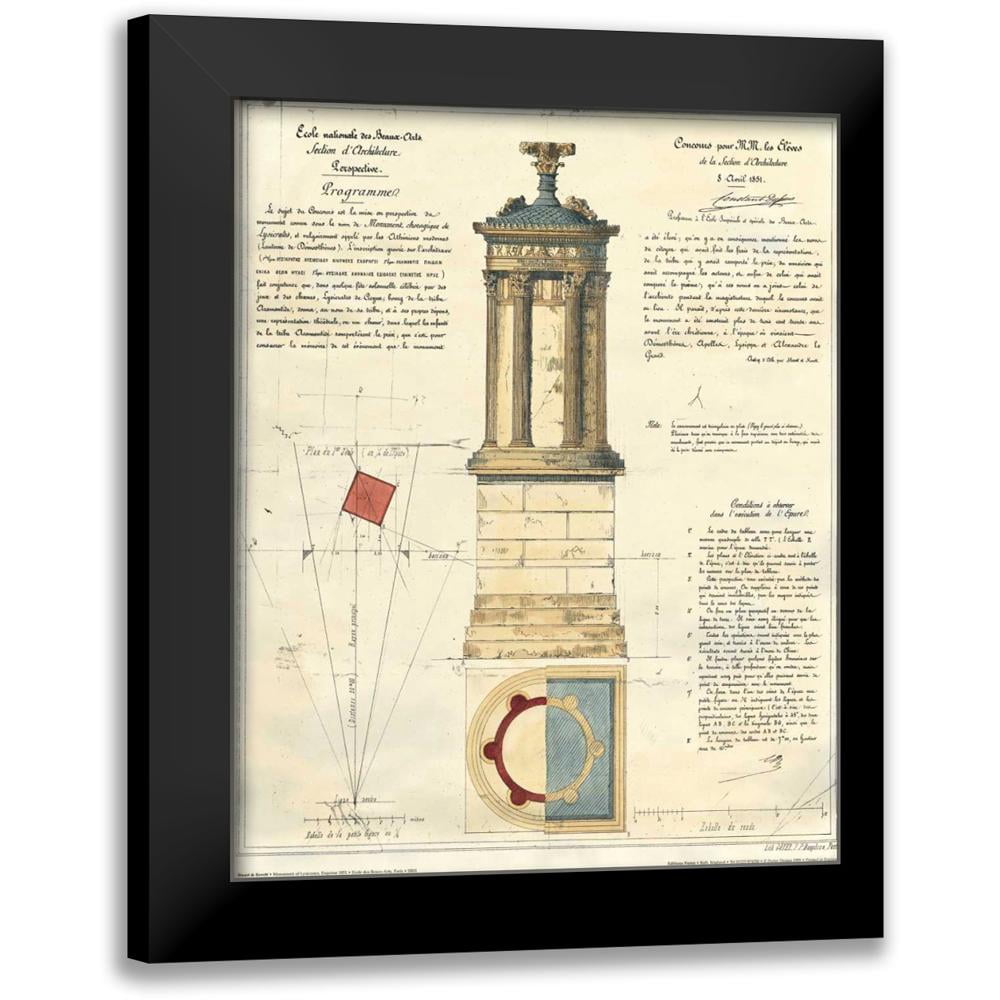 Stuart and Revett 20x24 Black Modern Framed Museum Art Print Titled ...