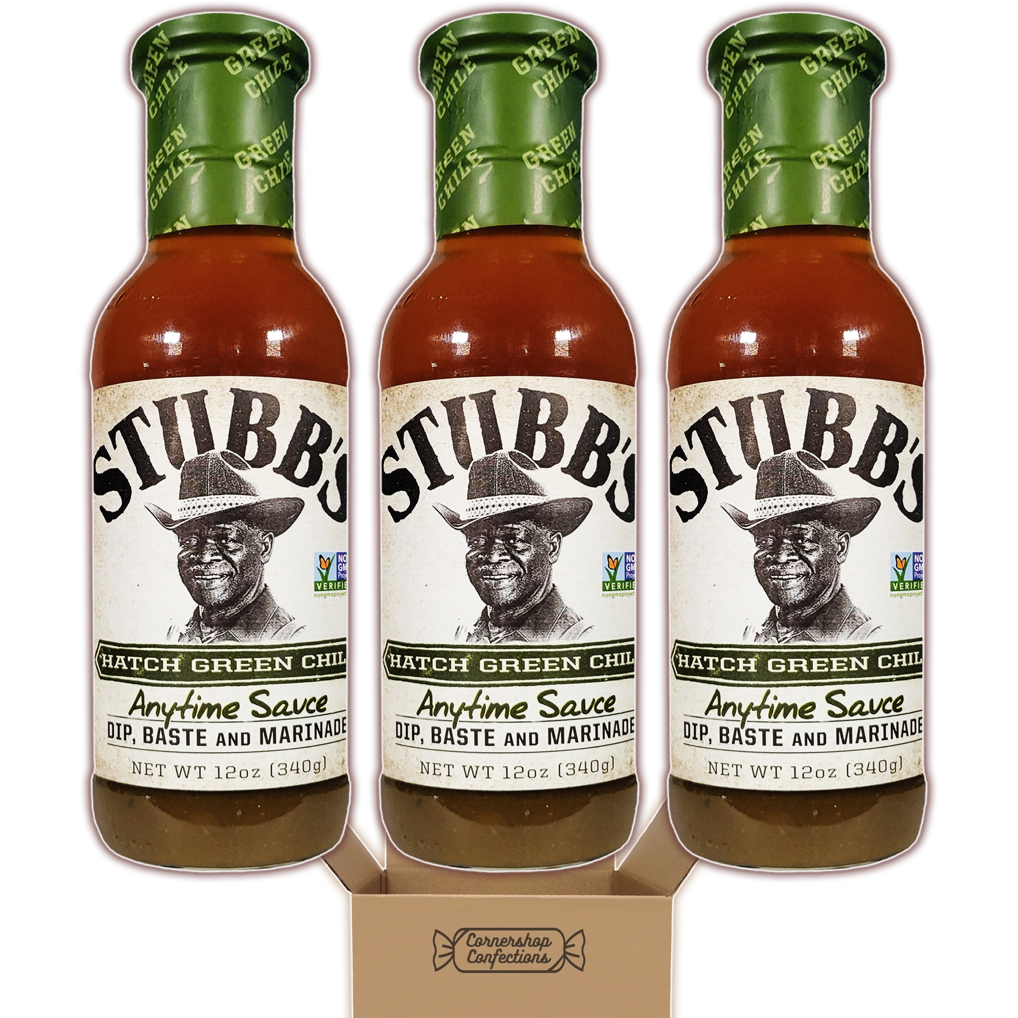 Stubb's Anytime Sauce - Green Chile - 3, 12 Ounce Bottles - Gluten Free ...