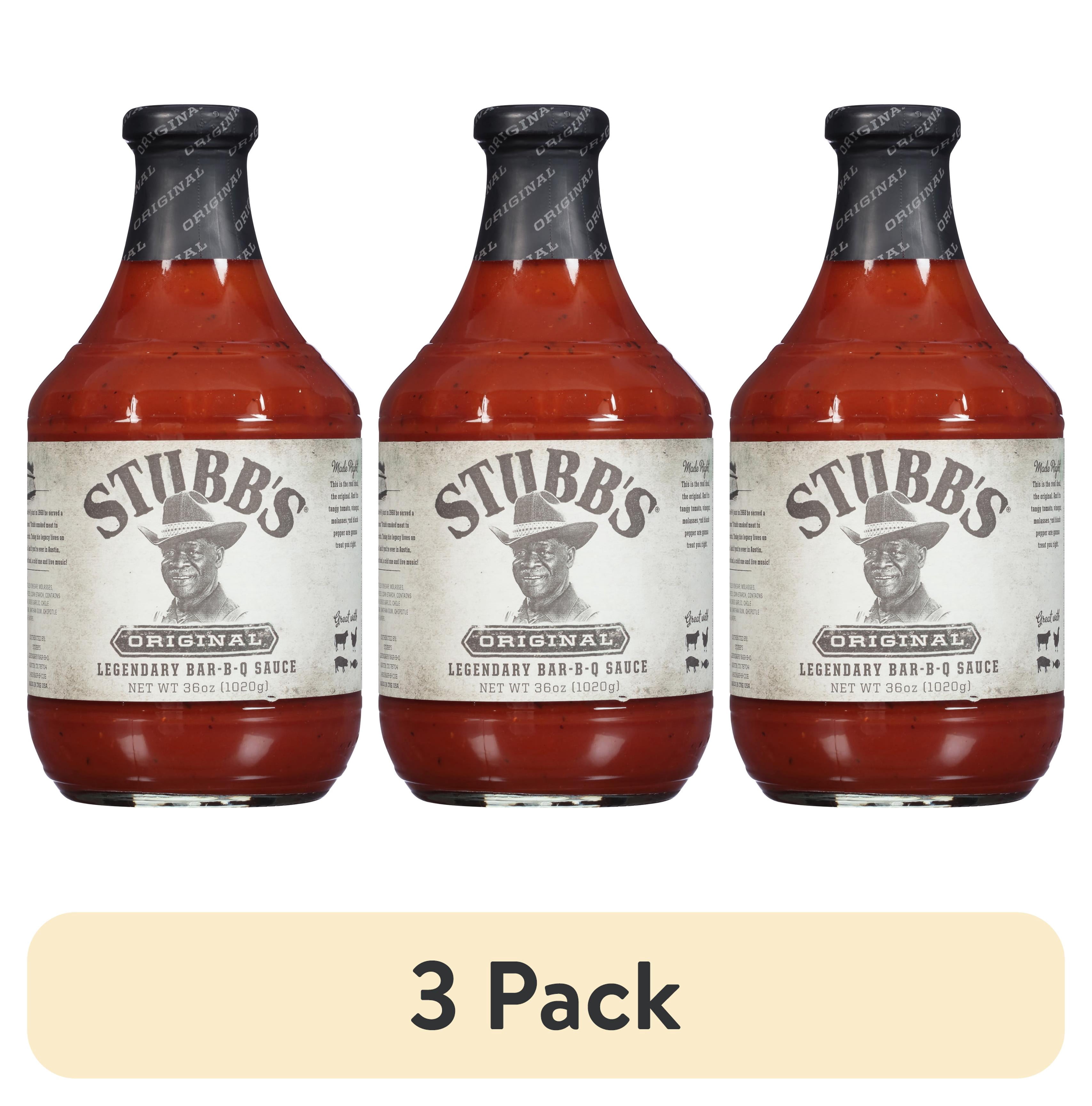 (3 pack) Stubb's Gluten Free Original Legendary Bar-B-Q Sauce, 36 oz ...