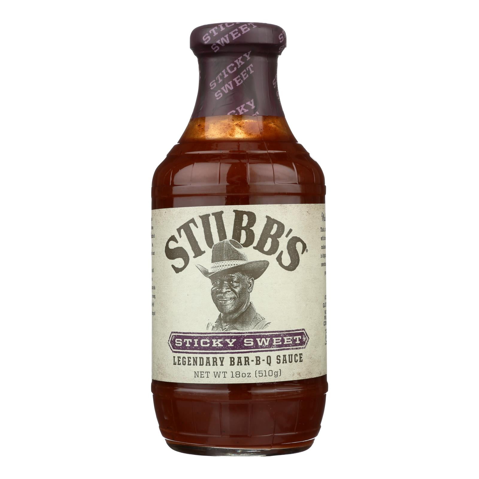 Stubb's Sticky Sweet BBQ Sauce (Case of 6) - 18 oz Bottles - Authentic ...