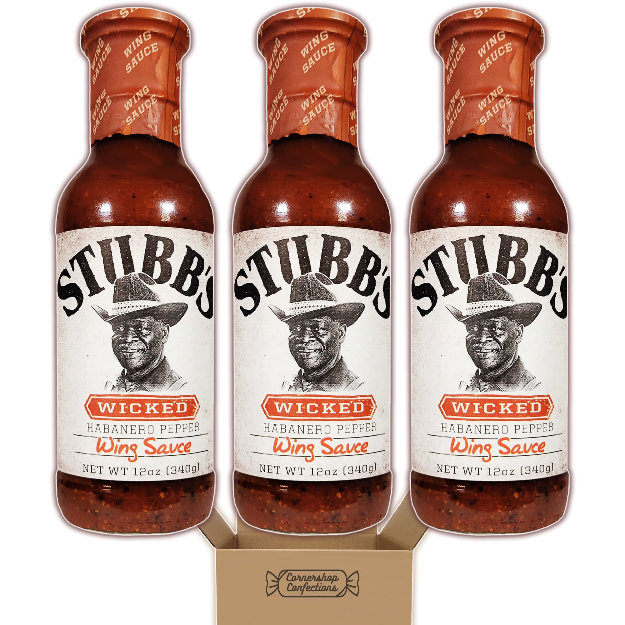 Stubb's Wing Sauce - Wicked Habanero Pepper - 3, 12 Ounce Bottles ...