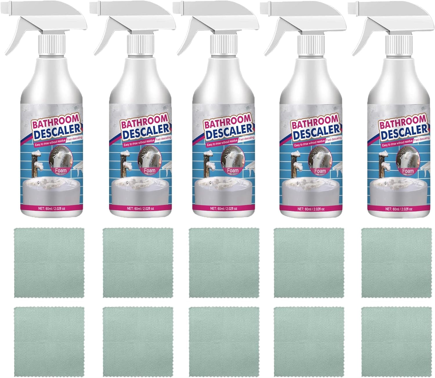 Stubborn Stains Cleaner - Bathroom Descaler Foam Spray, Removes Hard ...