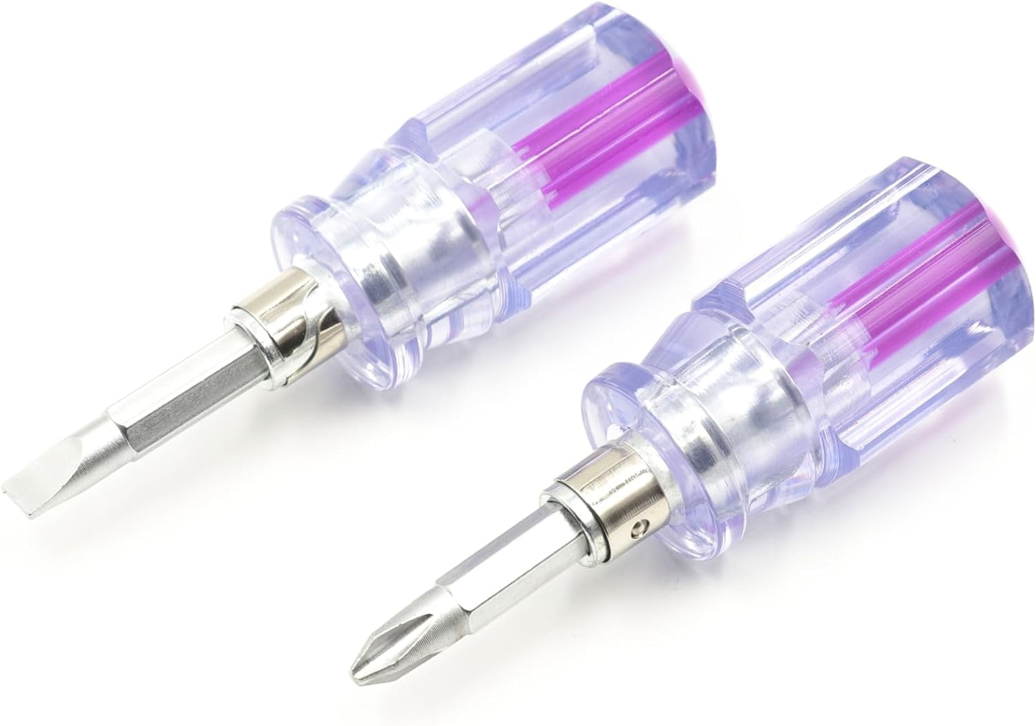 Stubby Short Screwdriver With Phillips and Flat Head, Small Magnetic ...