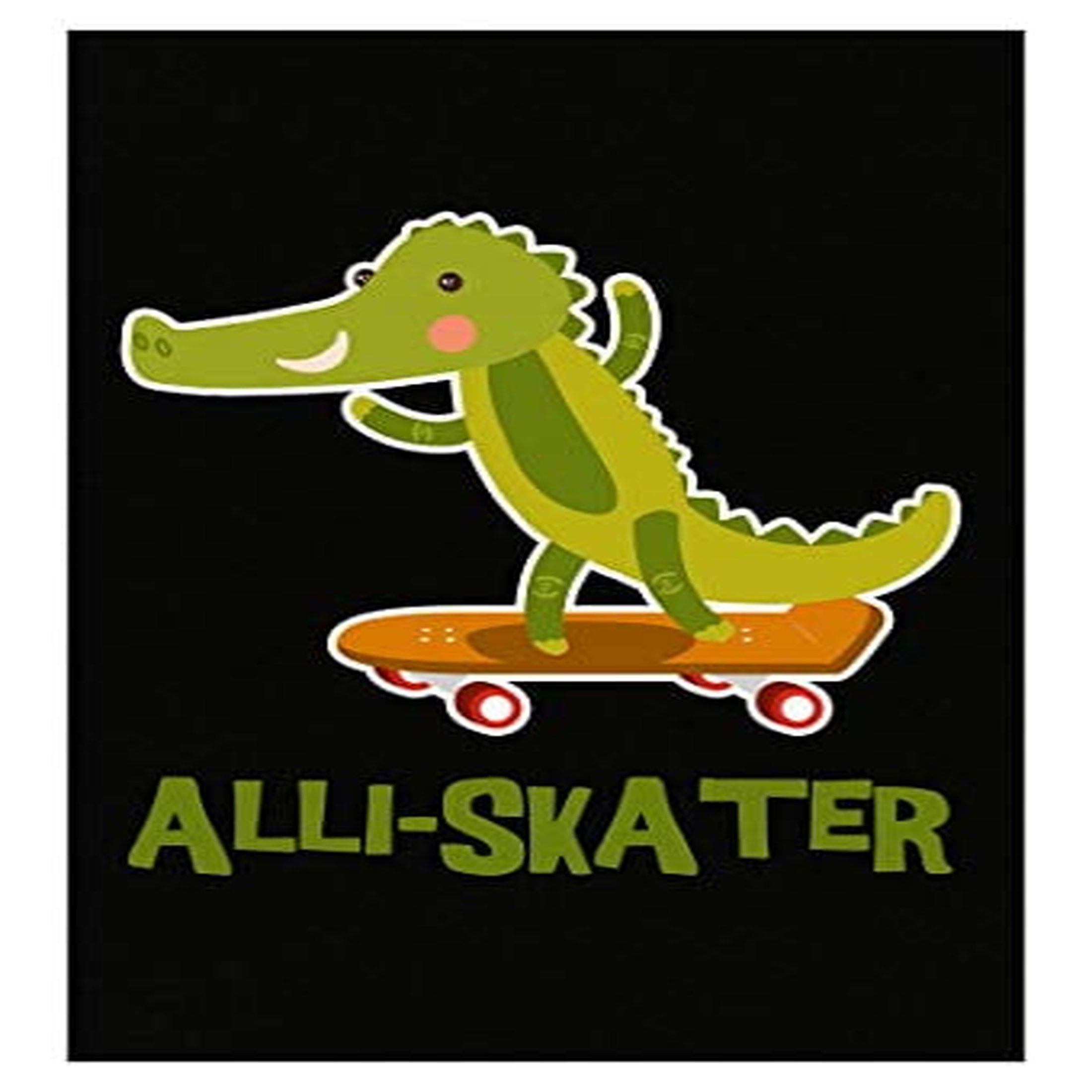 Alligator Pun Wall Art Poster - Alli-Skater Gift for Skateboarding ...