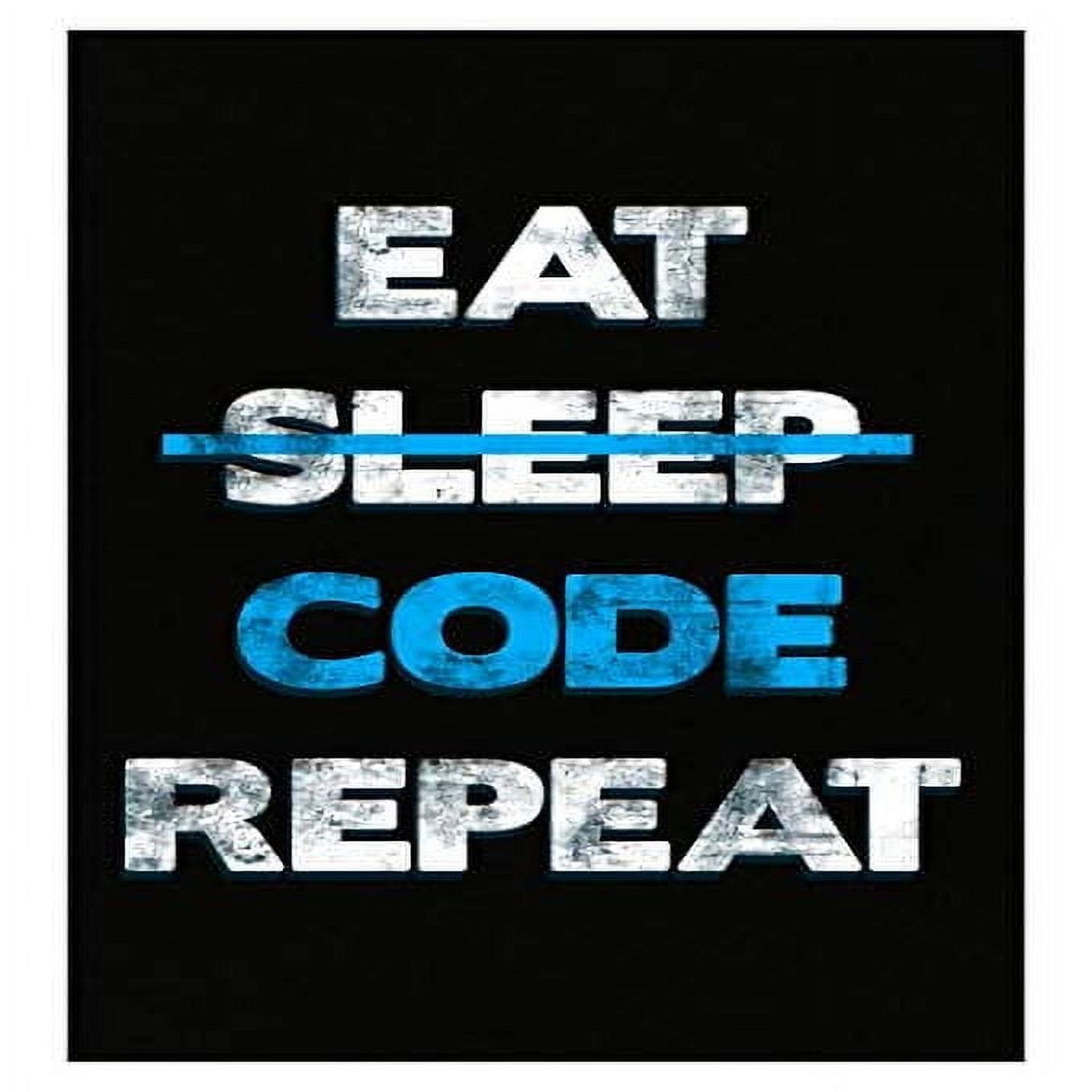 Eat Sleep Code Repeat Coding Poster - 13x19" Wall Art for Tech Lovers - Walmart.com