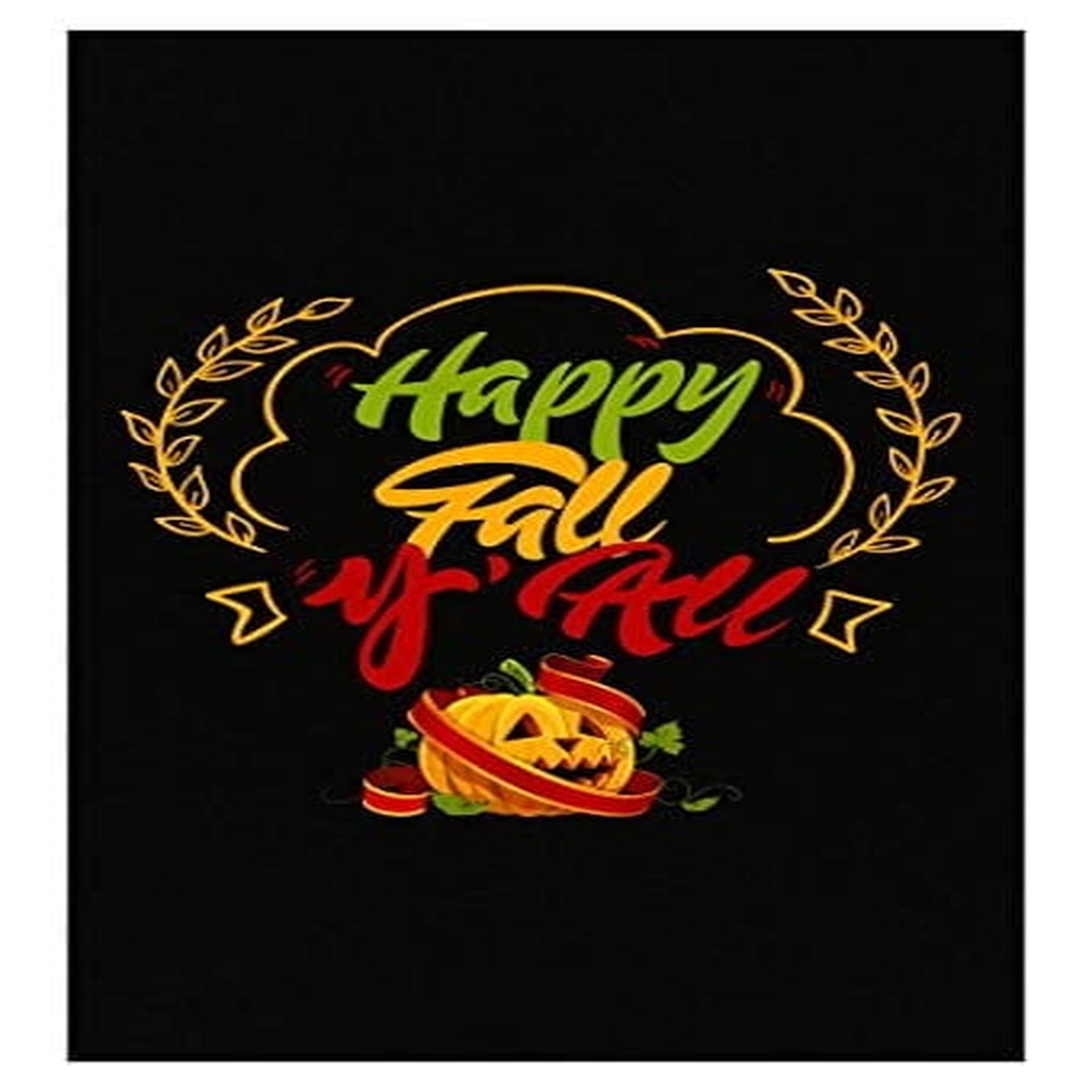 Happy Fall Y'all Pumpkin Humor Poster - Funny Autumn Decor for Cool ...