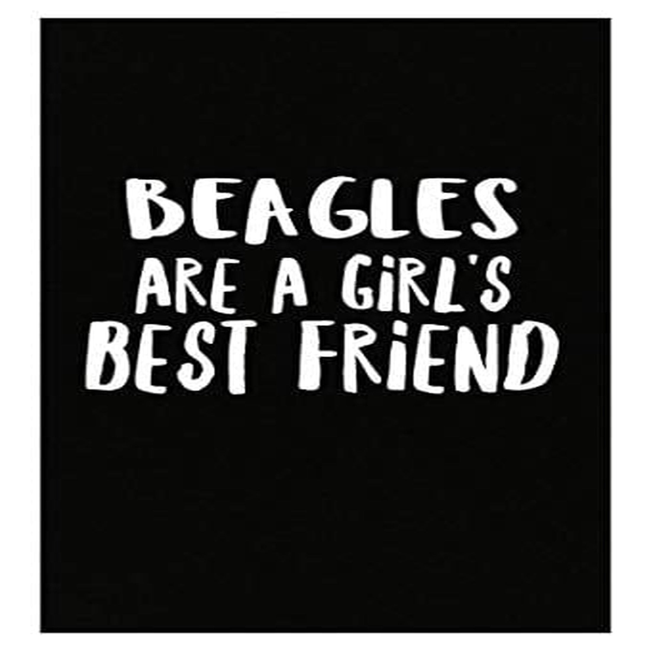 Funny Beagle Poster - Girl's Best Friend Canine Art for Dog Lovers ...