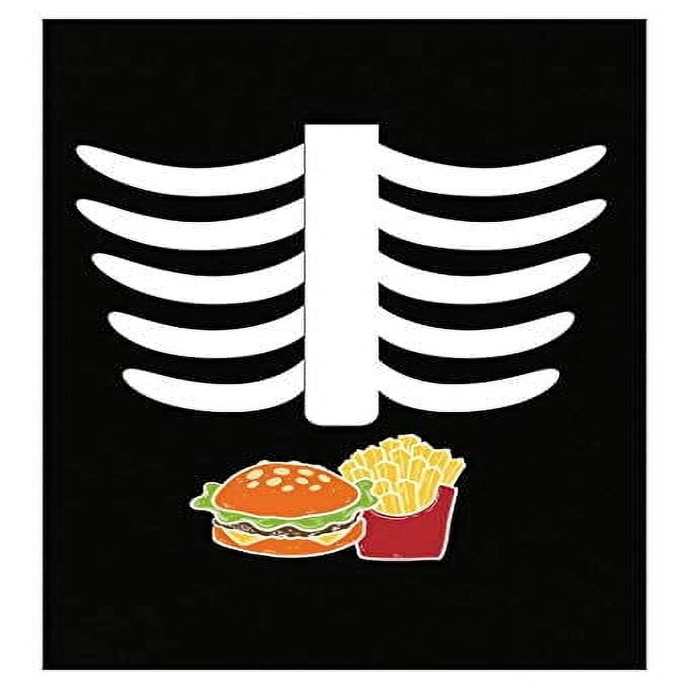 Funny Burger Skeleton Sandwich Poster - Humorous Beef Sandwich Decor ...