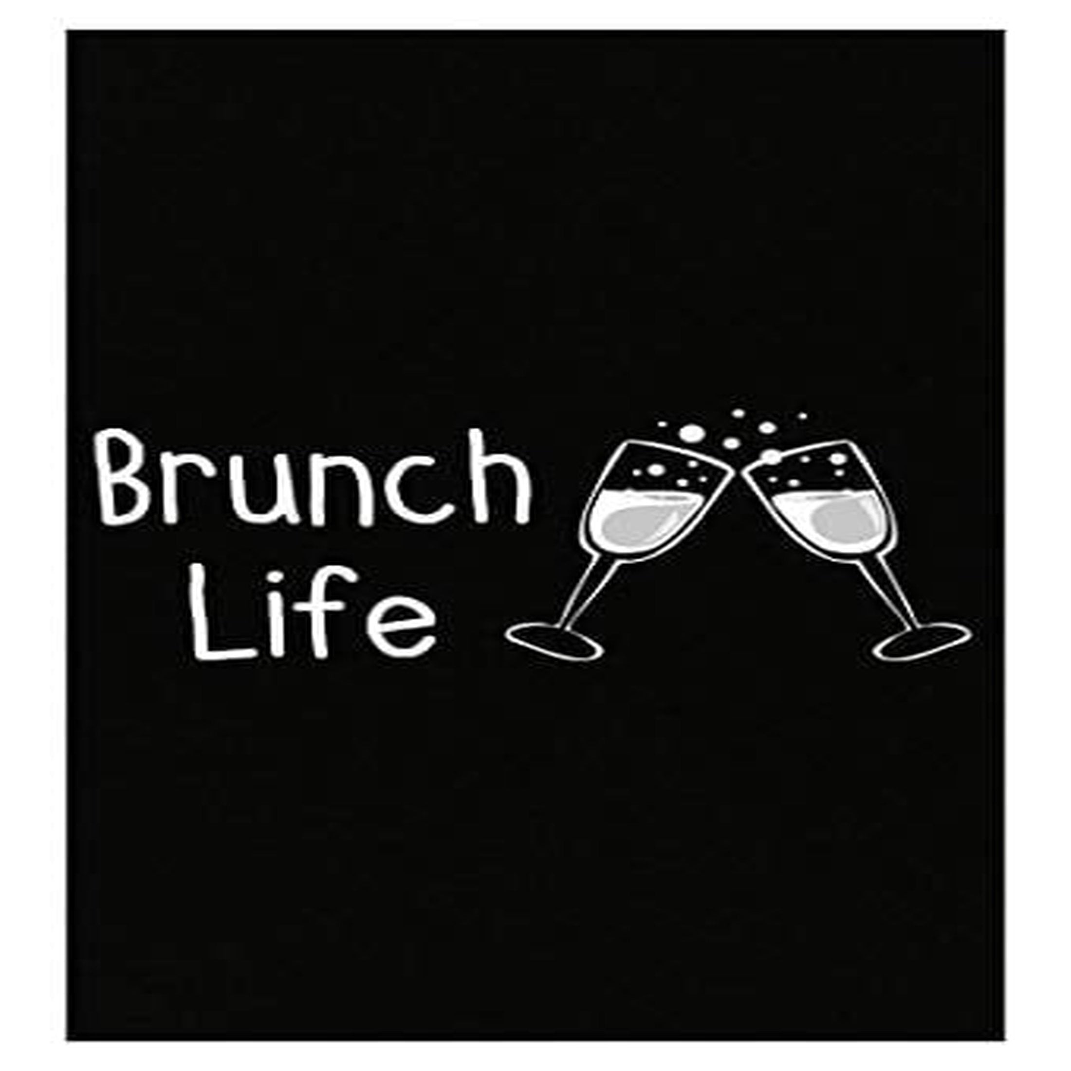 Funny Champagne Poster - "Brunch Life" Flutes Toast Decor for Wine ...