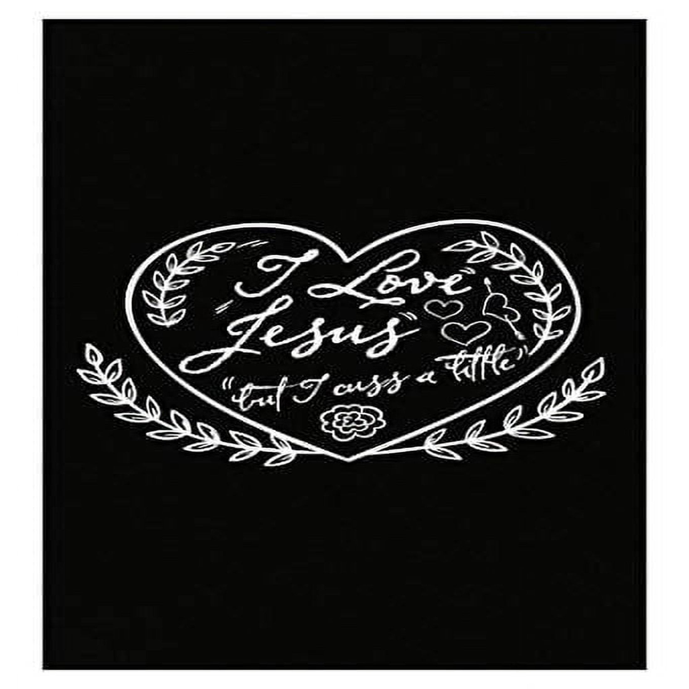 Stuch Strength Funny Christmas - I Love Jesus But I Cuss Alittle ...