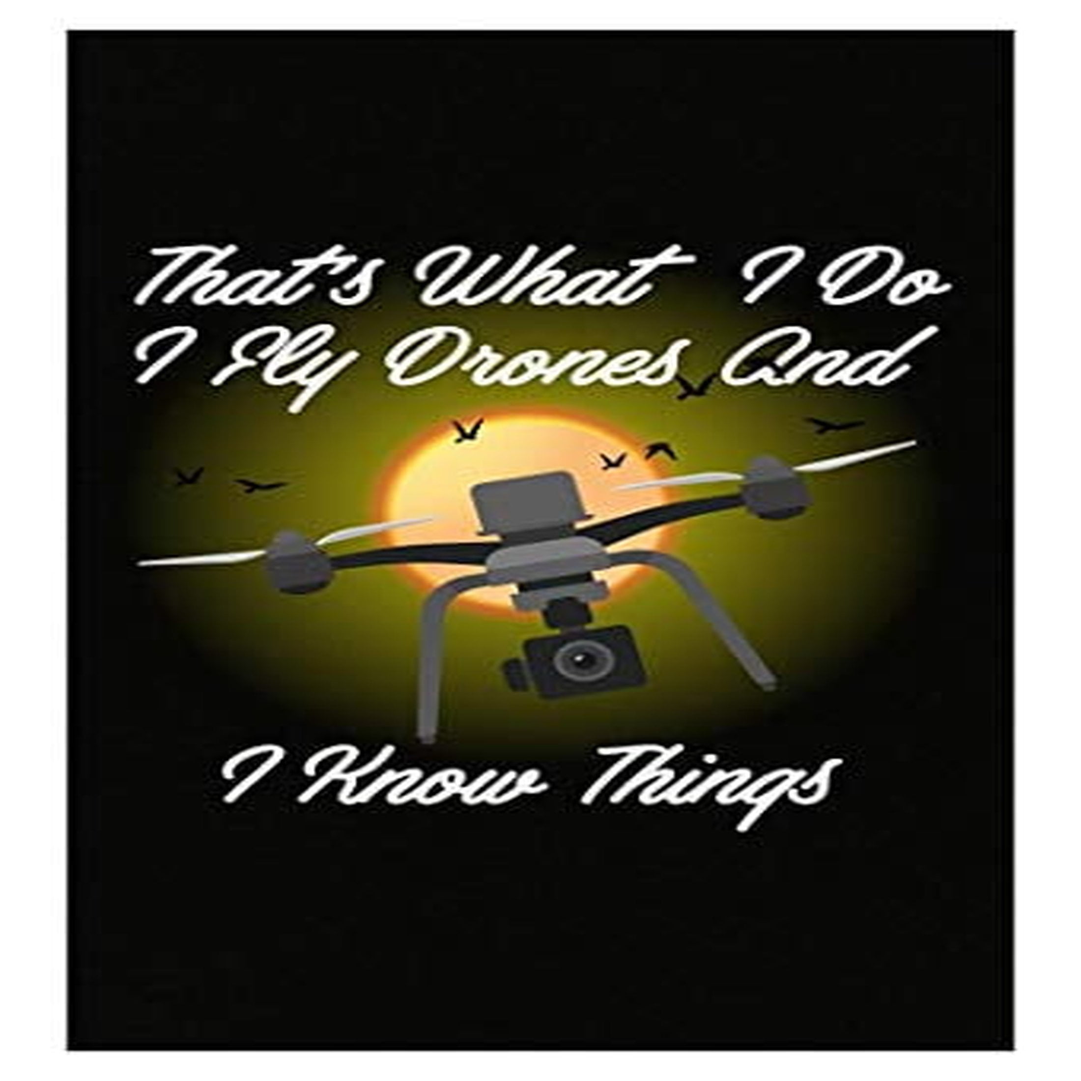 Funny Drone Poster - "I Fly Drones and I Know Things" Humor Decor ...
