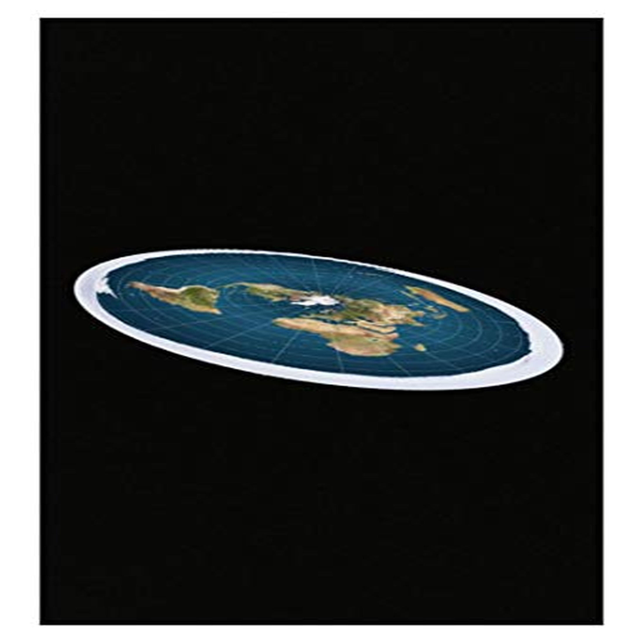 Funny Flat Earth Humor Poster - Unique Universe Globe Wall Art for ...