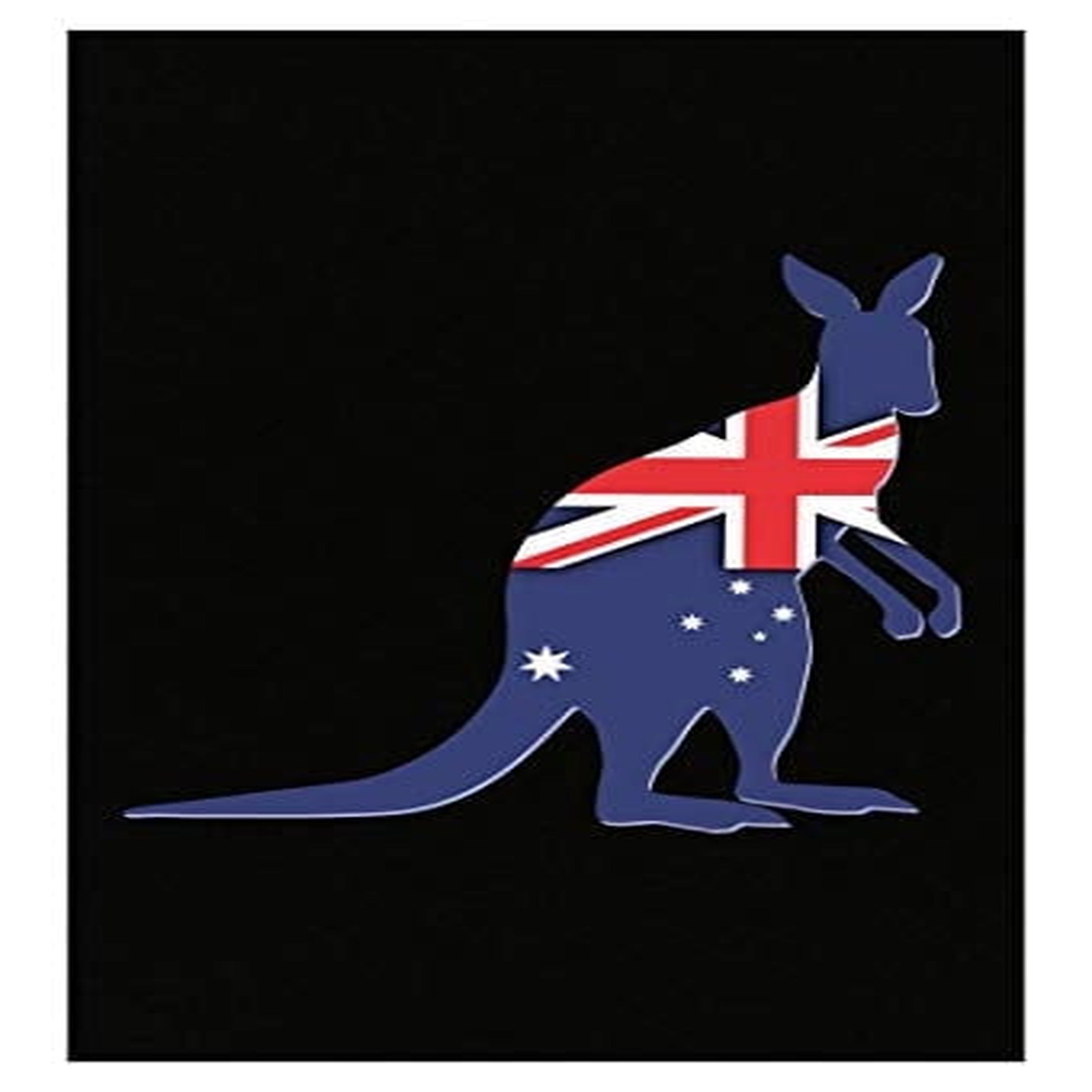 Funny Kangaroo Wallaby Poster - Humorous Australia Marsupial Art Decor ...