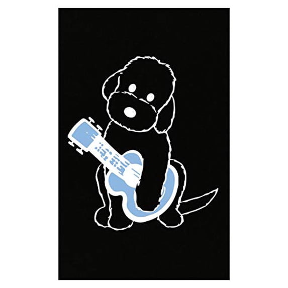 Labradoodle Playing Guitar Poster - Wall Decor for Dog Lovers Gift ...