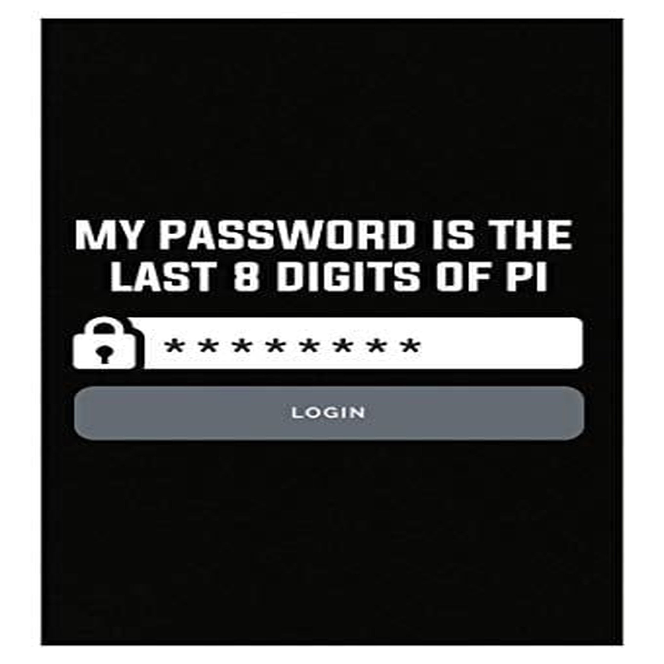 Stuch Strength Funny Nerd - My Password Is The Last 8 Digits Of Pi ...