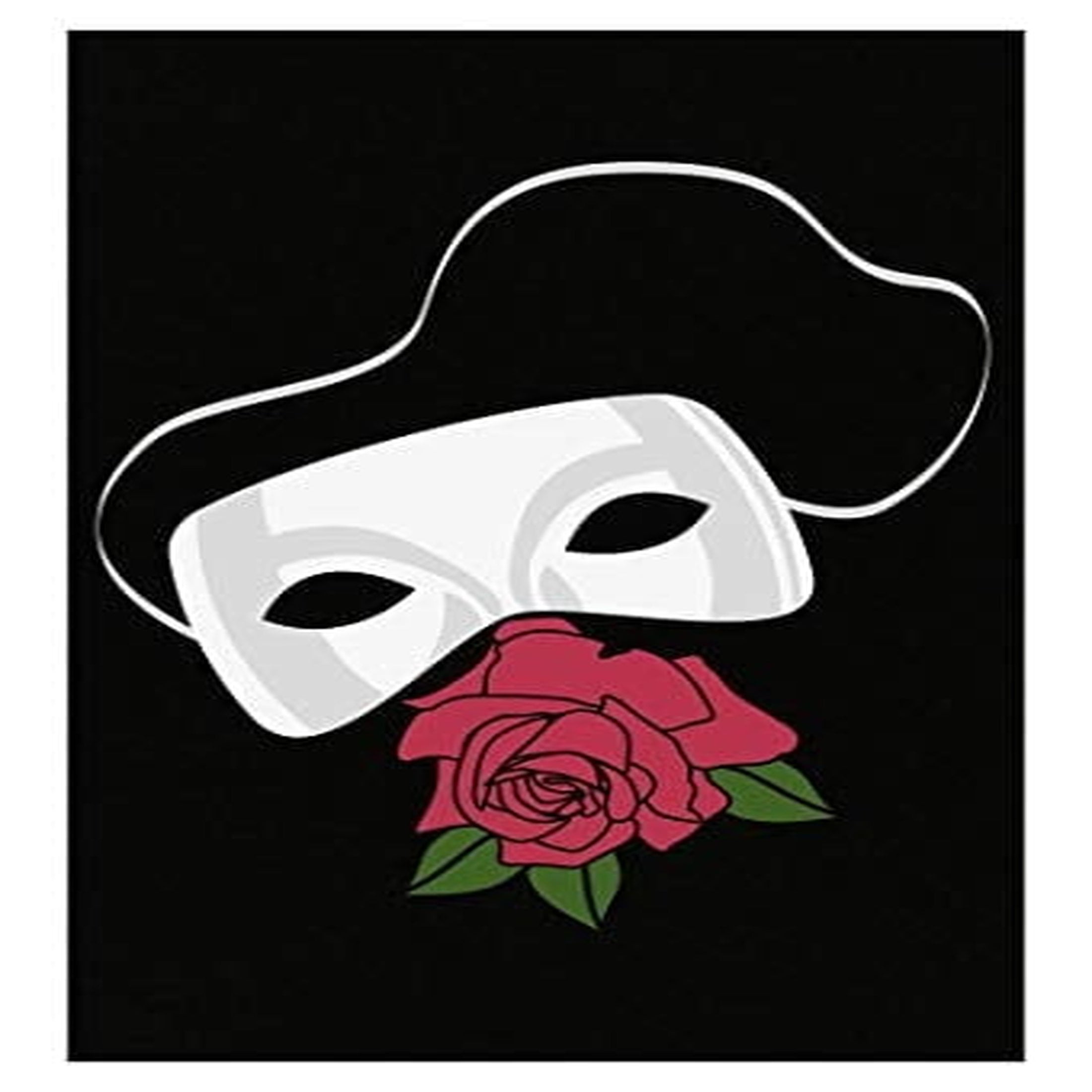 Funny Opera Mask Music Flower Poster for Theater Lovers and Drama ...