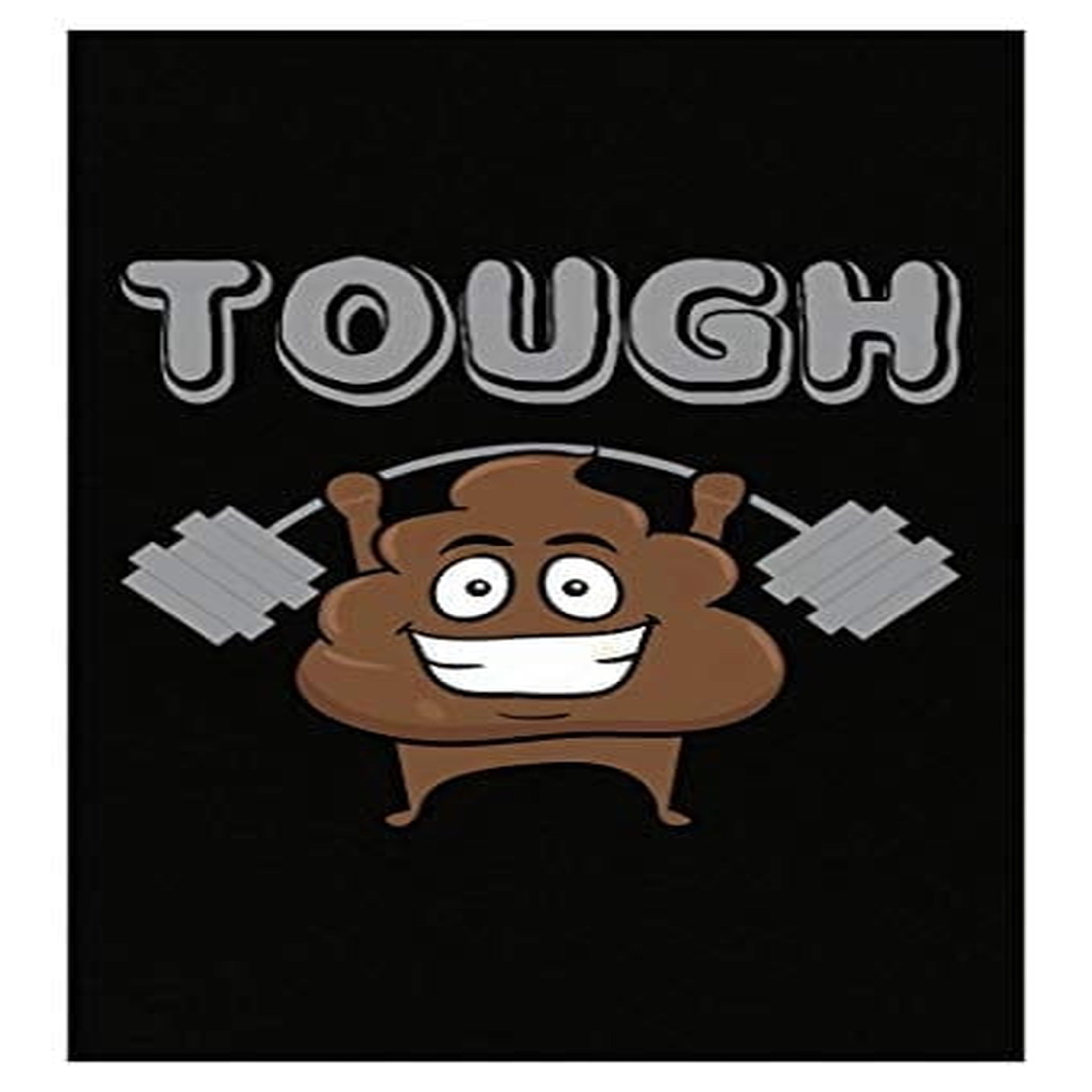Funny Poop Poster - Tough Poo Bathroom Humor Decor - Walmart.com