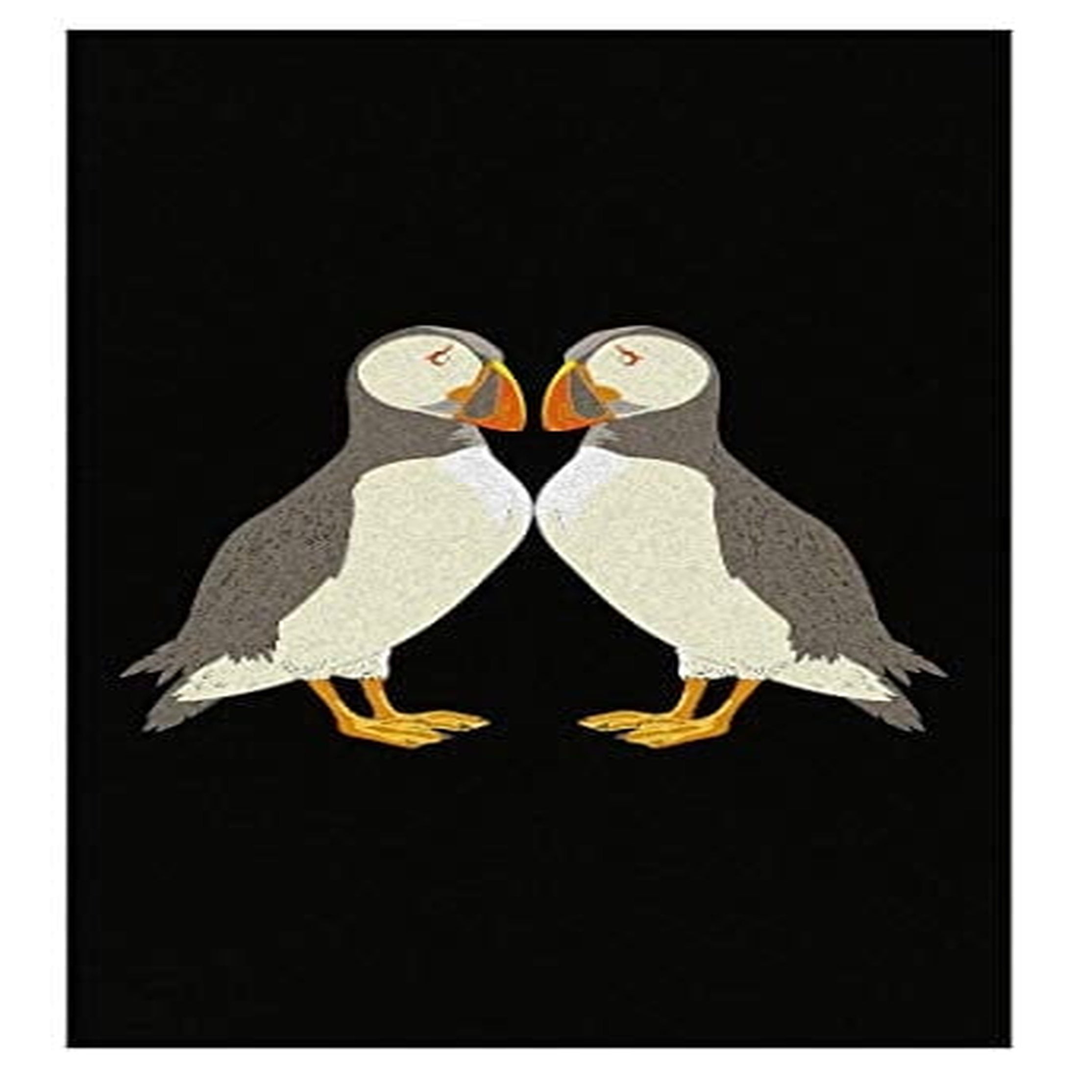 Funny Puffin Colorful Bill Bird Poster - Quirky Seafowl Art for Home ...