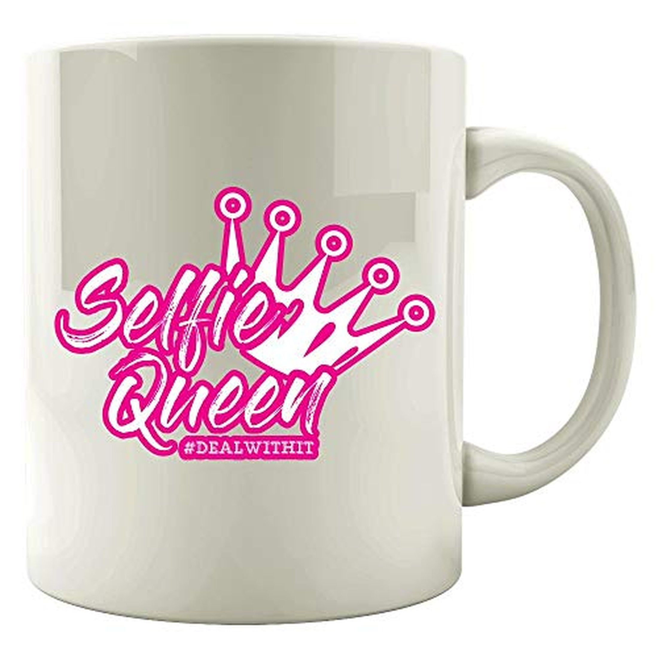 Queen 11 oz Coffee Mug - Stuch Strength Funny Selfie White Ceramic Gift ...