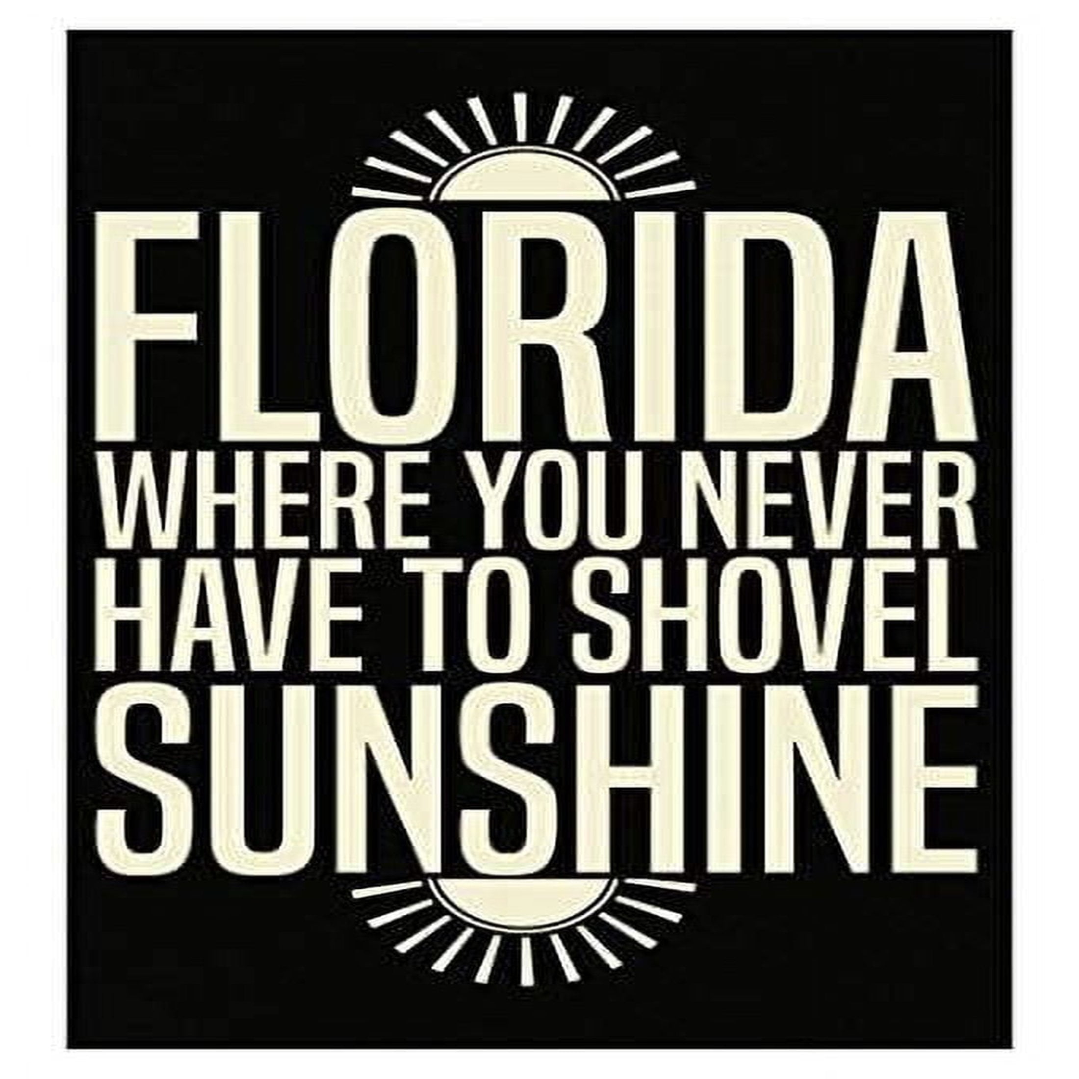 Stuch Strength Funny Sunshine - Florida Where You Never Have To Shovel - Bright Day Humor ...