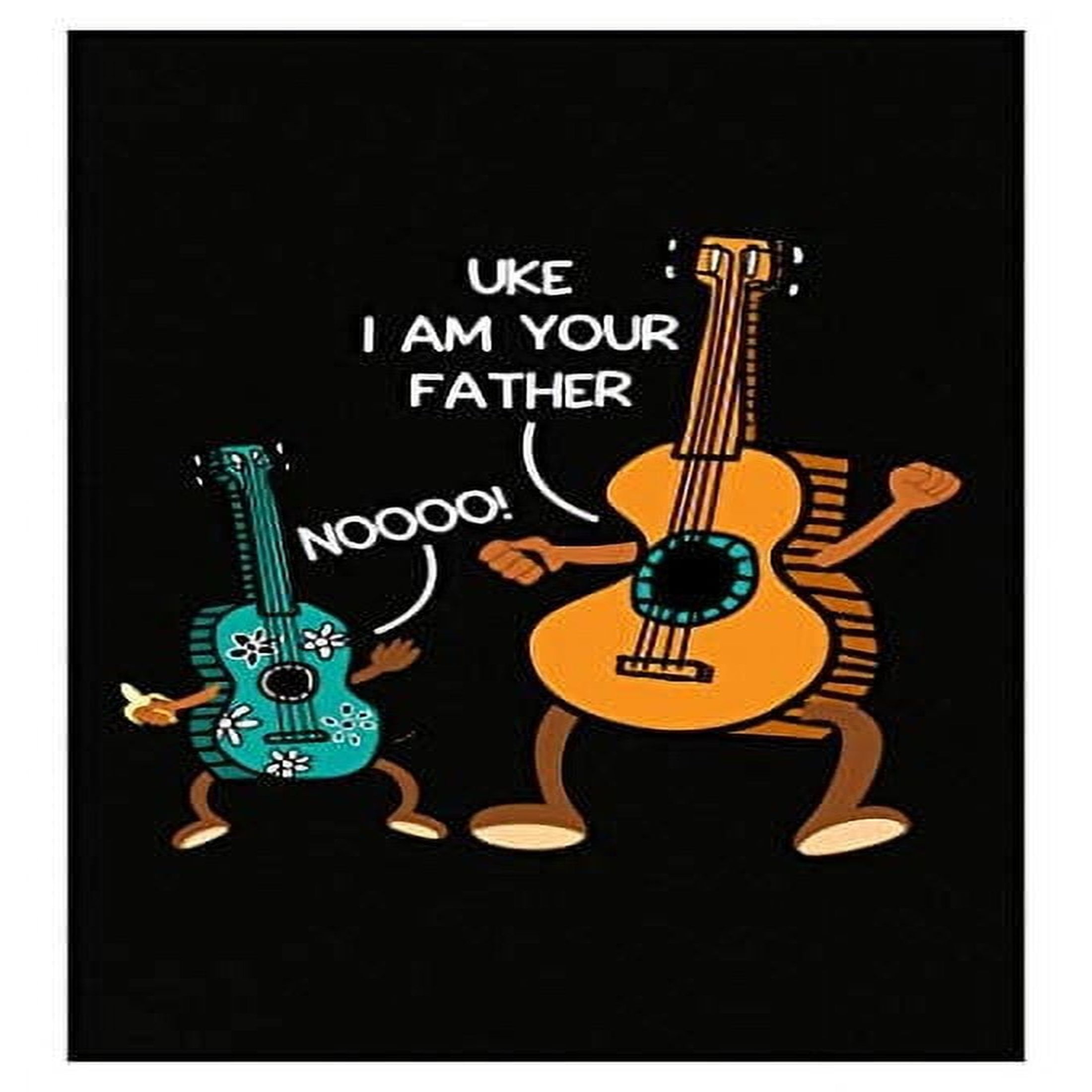 Funny Ukulele Poster - "Uke I Am Your Father" Music Notes Melody Art ...