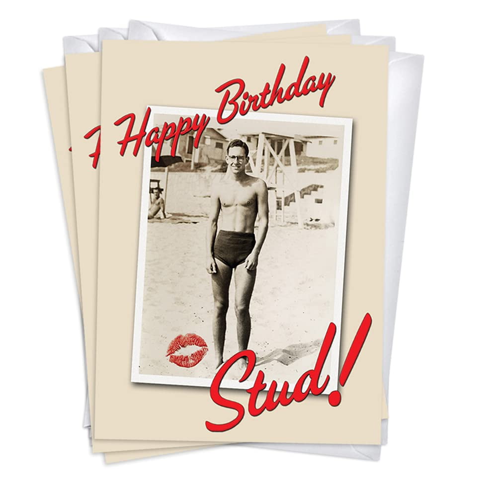 Stud Funny Mens Birthday Humor Greeting Cards | 2 Pack Set (5x7 ...