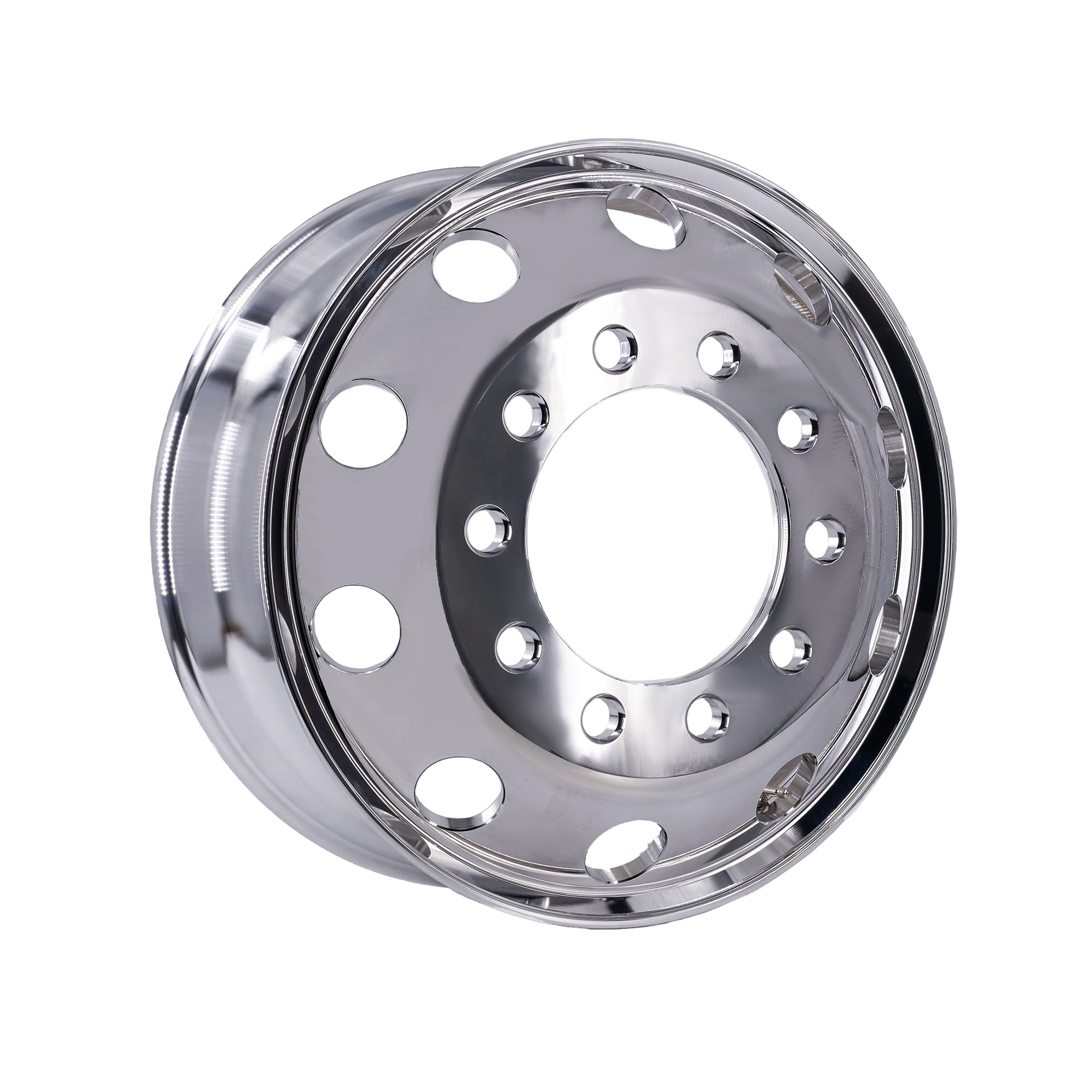 Stud Pilot Truck Wheels 22.5x8.25 Forged Aluminum Rims Polished 4pcs ...