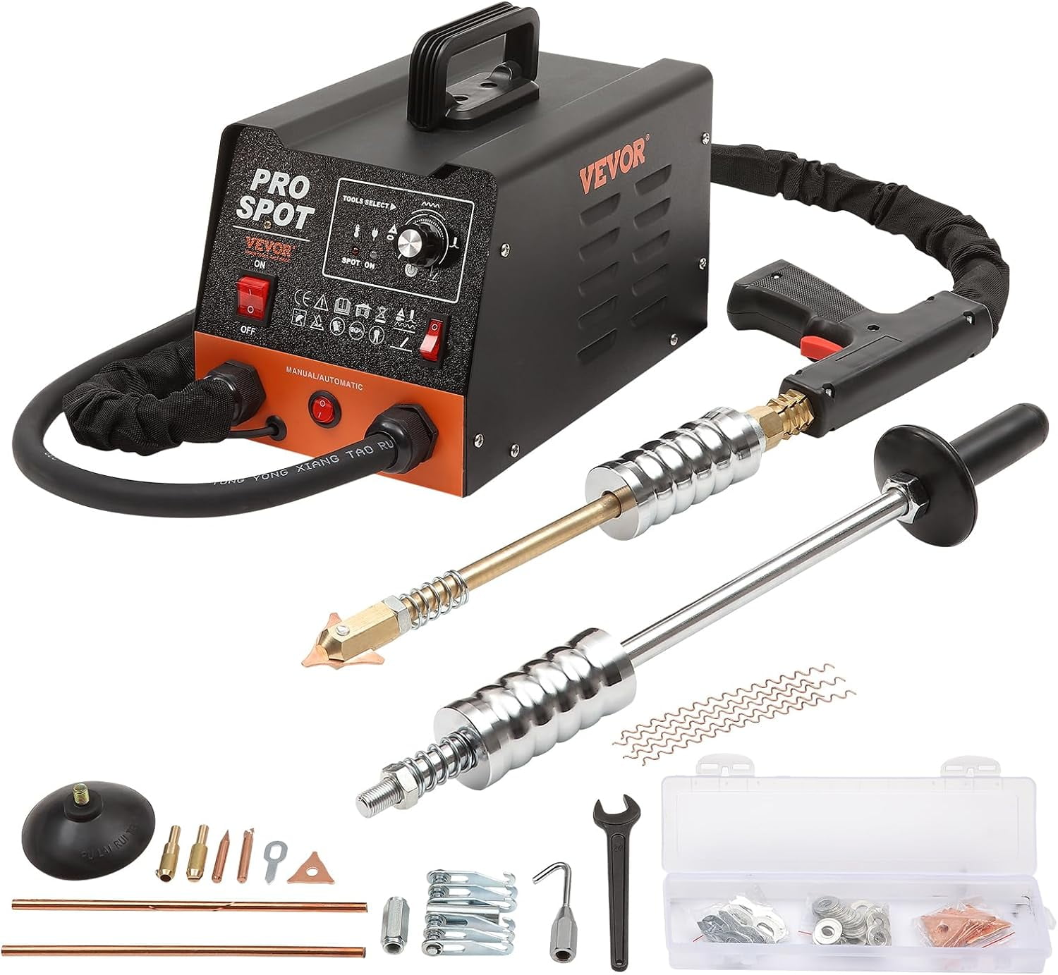 Stud Welder Dent Repair Kit, 3KW Spot Welder Dent Puller with 6 Welding ...
