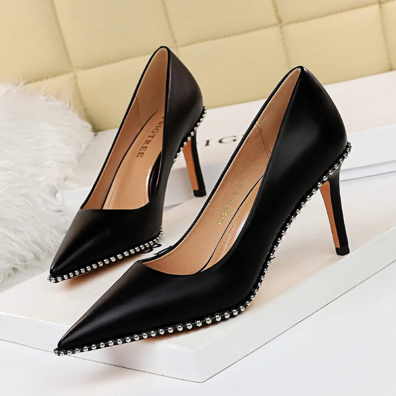 Studded Crystal Layer High Heels - Walmart.com