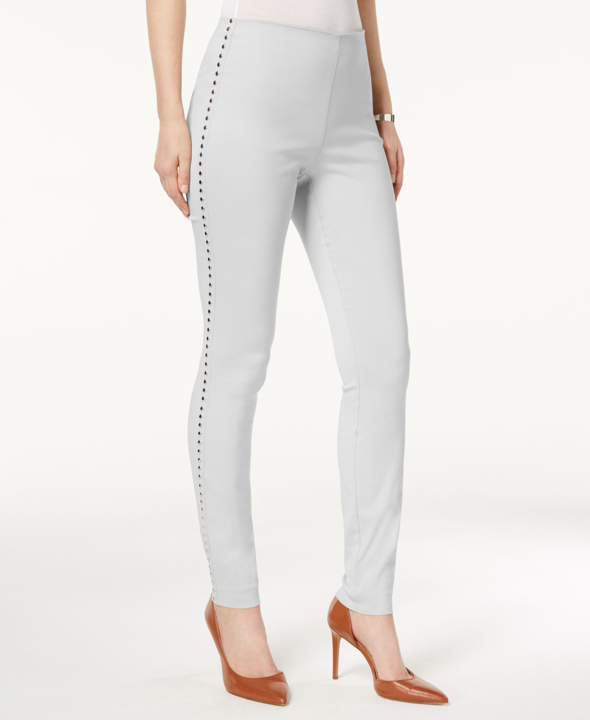 Studded Pull On Skinny Pants Grey 6 - Walmart.com