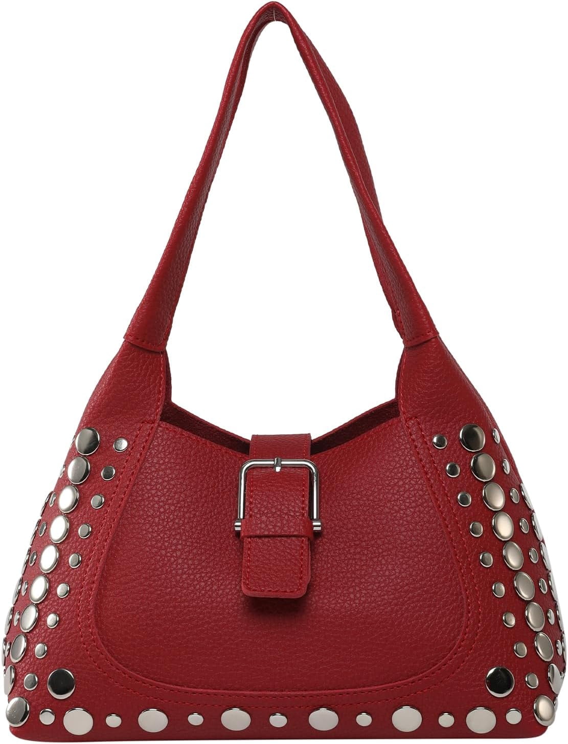 Studded Women Y2K Shoulder Trendy Punk Purse Faux Leather Hobo Bag 90's ...