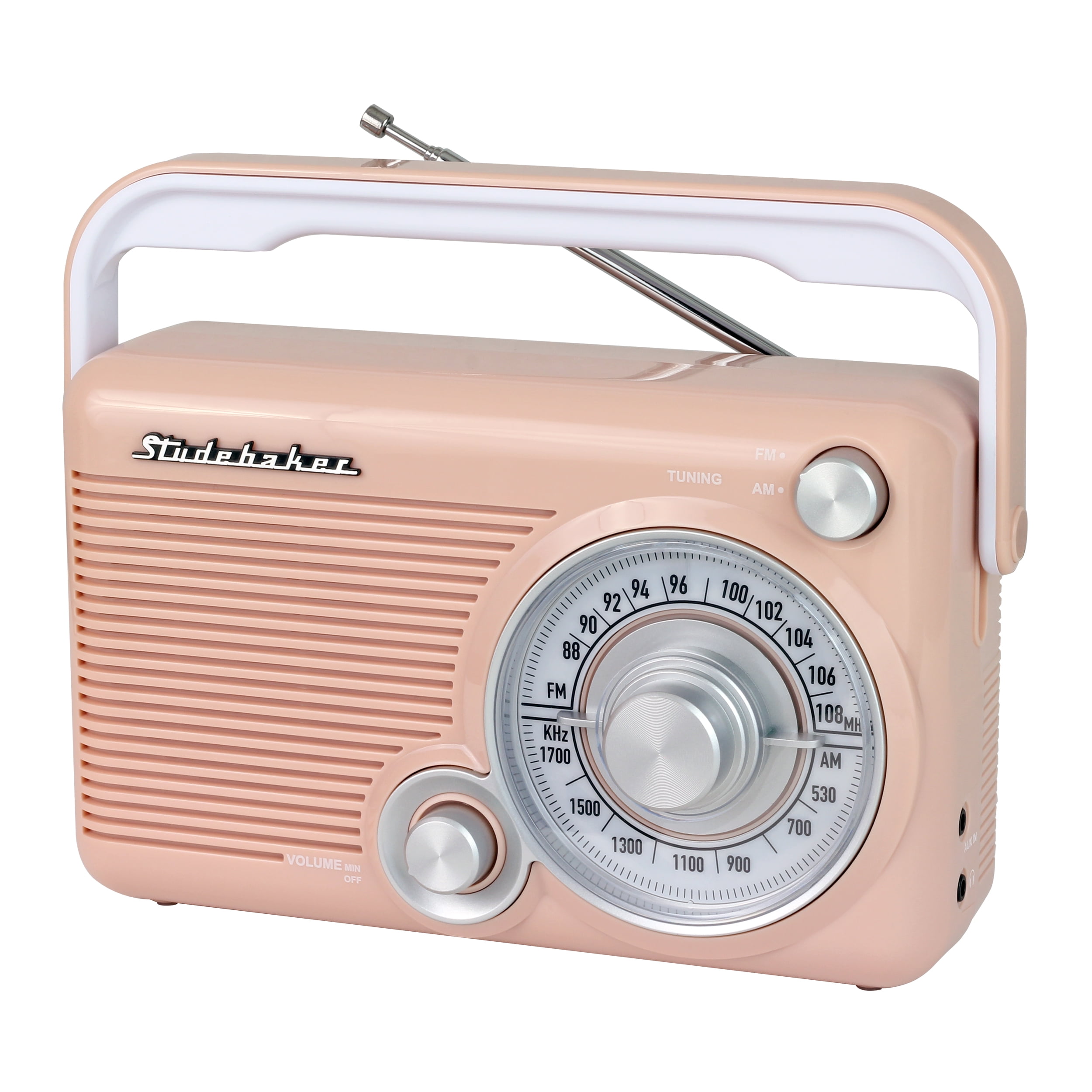 Studebaker Portable AM/FM Radios, Beige, SB2002RG - Walmart.com