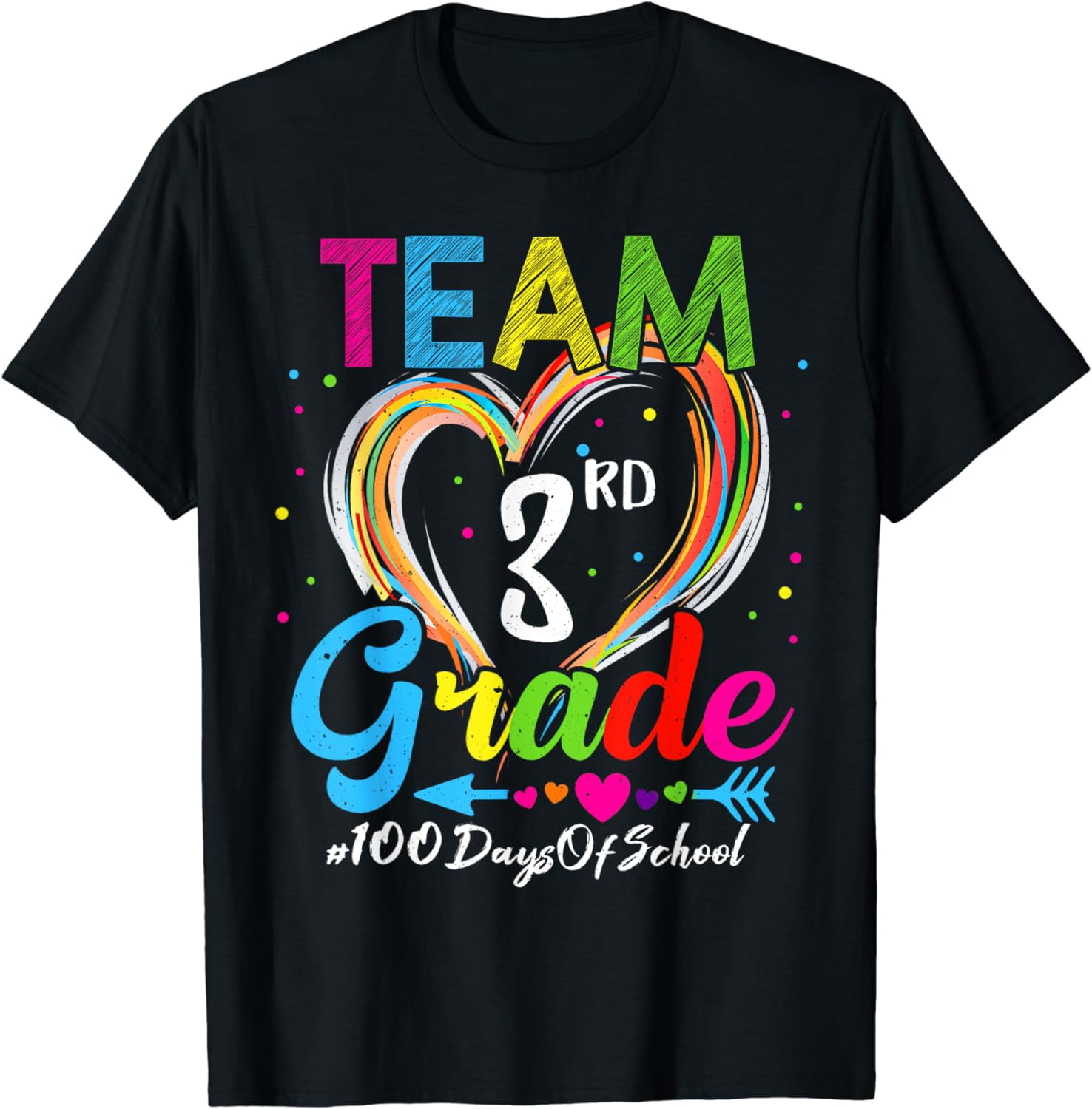 Student 100th Day Team 3rd Grade Squad 100 Days Of School T-Shirt - Walmart.com