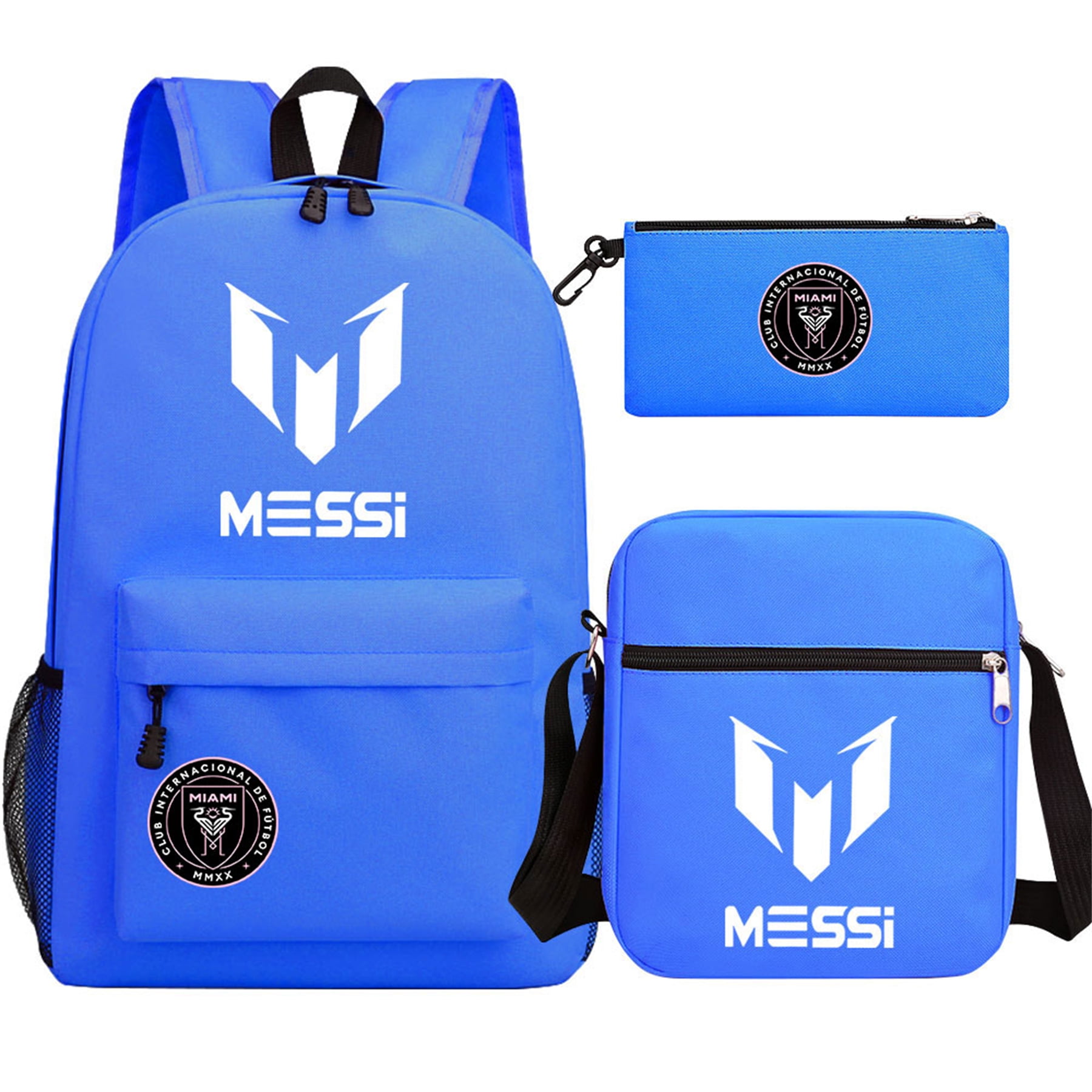 Student 3 in 1 Schoolbag Set Football Player Messi_10 Backpack with ...