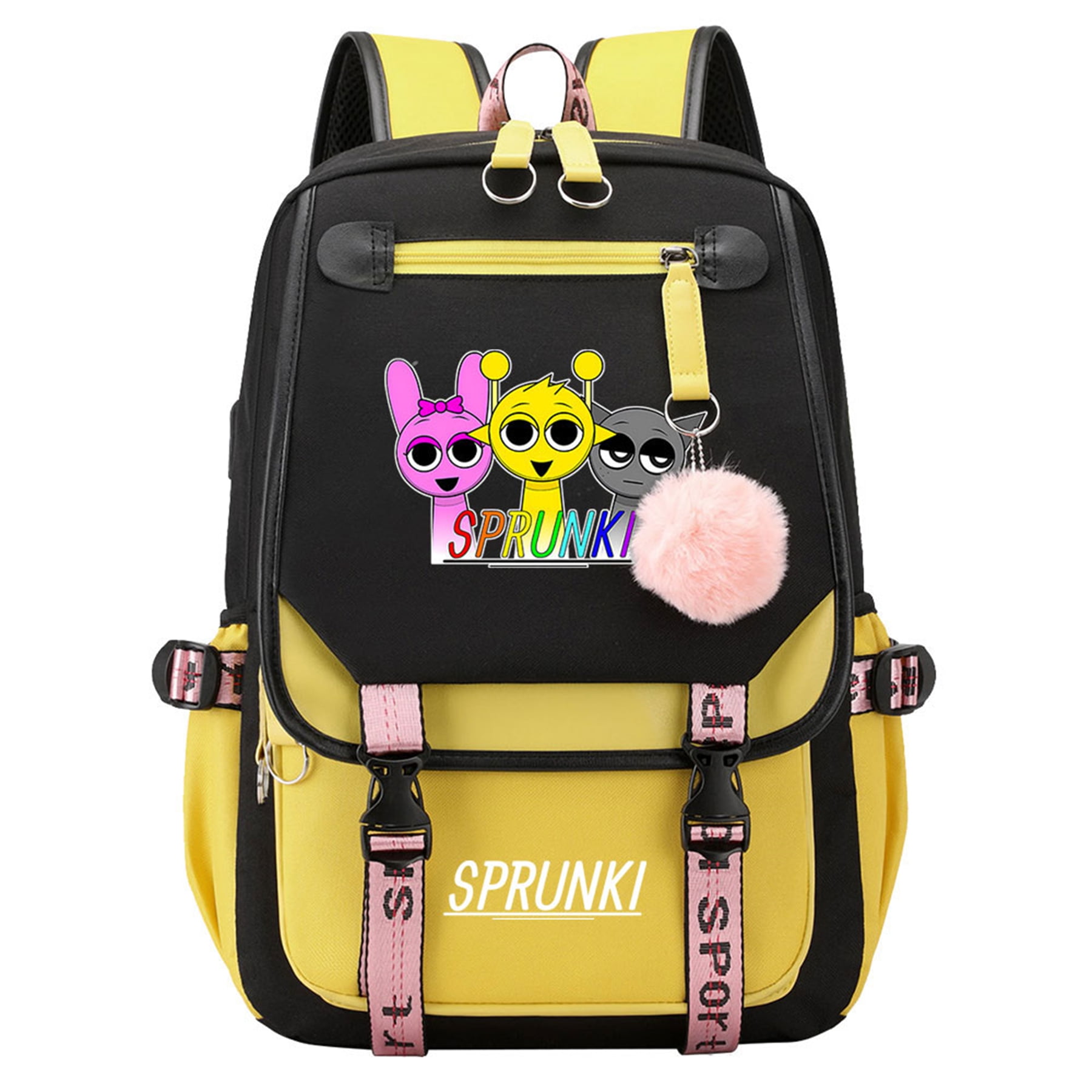 Student Back to School Bookbag with USB Charge Port Sprunki Lightweight ...