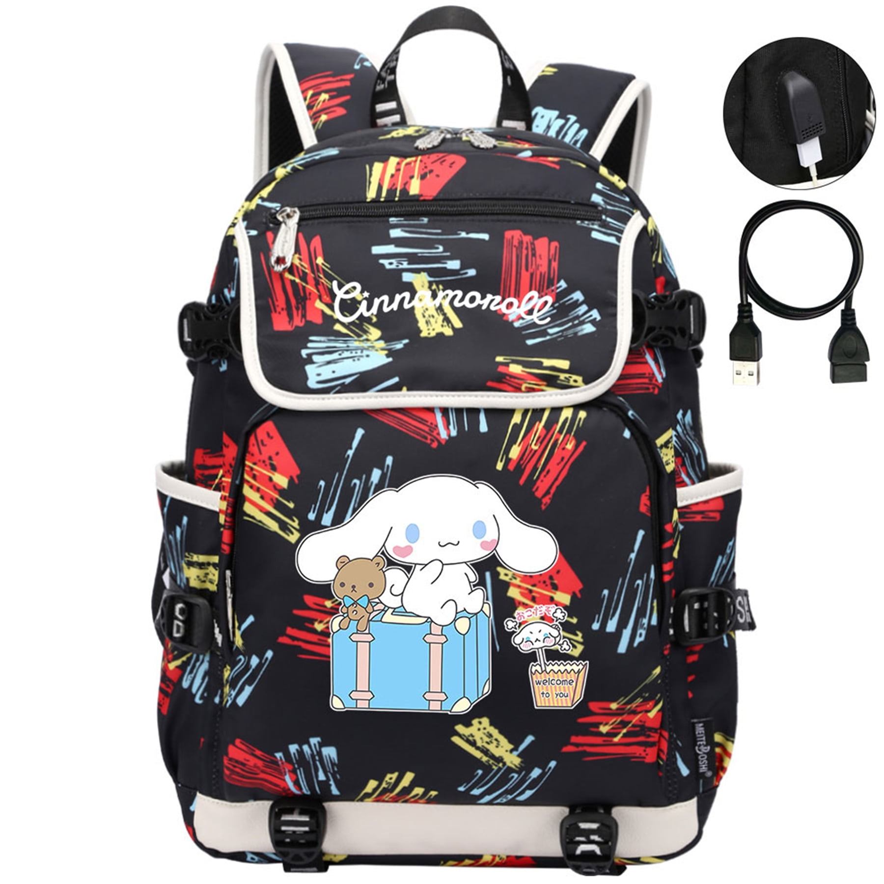 Student Back to School Bookbag with USB Charging Port Cinnamoroll ...