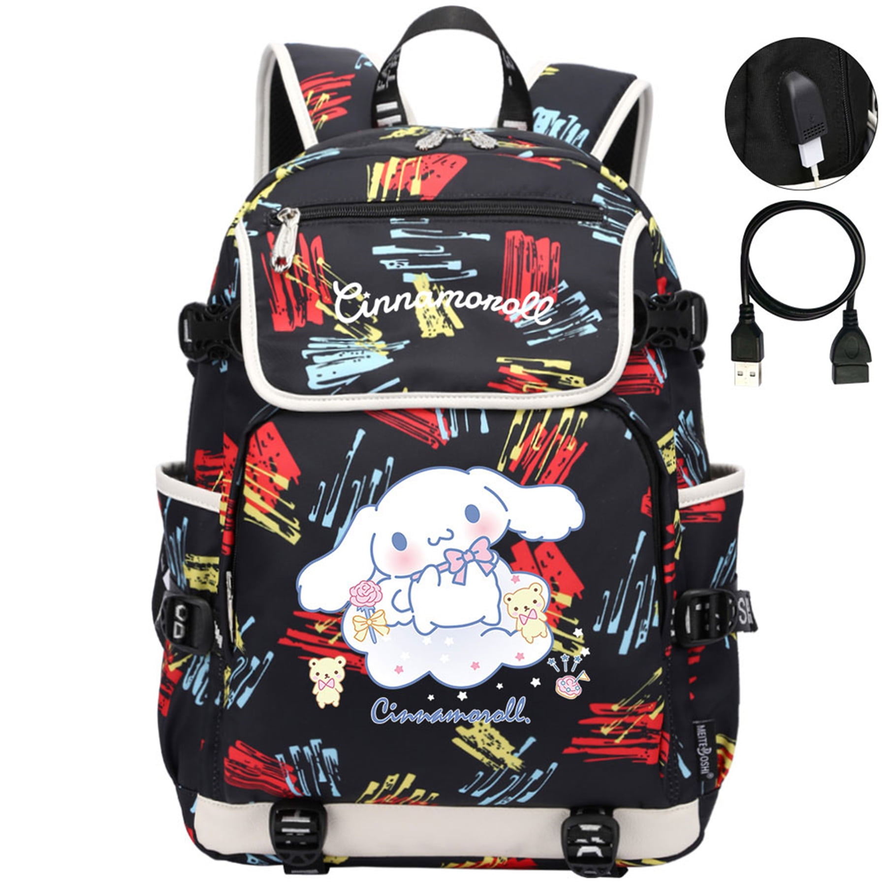 Student Back to School Graphic Bookbag Cinnamoroll Backpack ...
